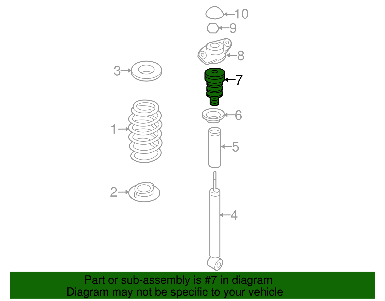 Genuine Audi 1K0-511-353-S | Strut Bumper | FREE Shipping on Most ...