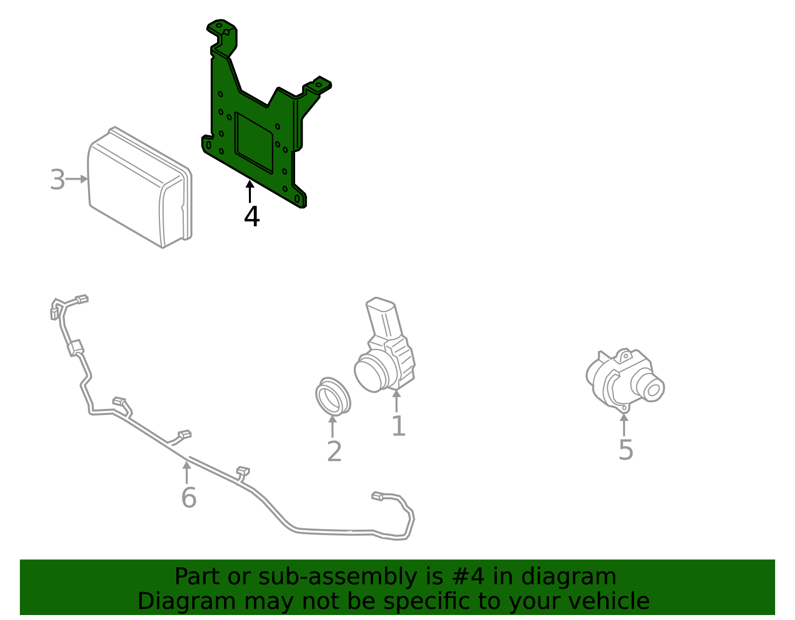 66316853978 - 2012-2020 BMW Distance Sensor Mount Bracket (66-31-6-853 ...