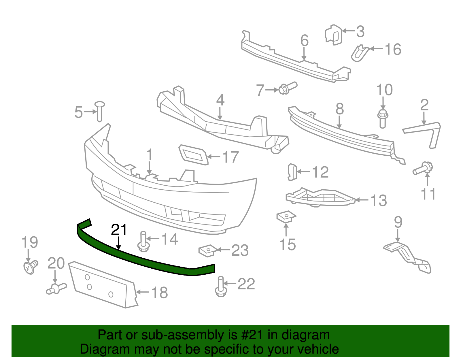 2007-2014 Cadillac Front Bumper Air Deflector 15138234 | Shop Matick ...