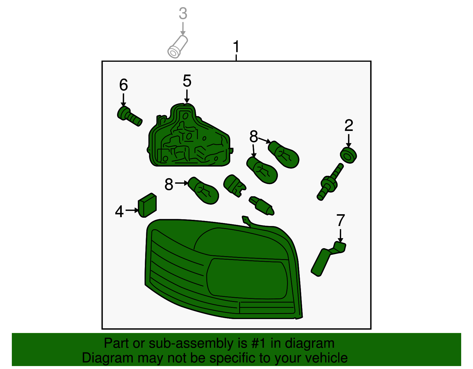 2009-2013 Audi Tail Lamp Assembly 8P4-945-095-F | OEM Parts Online