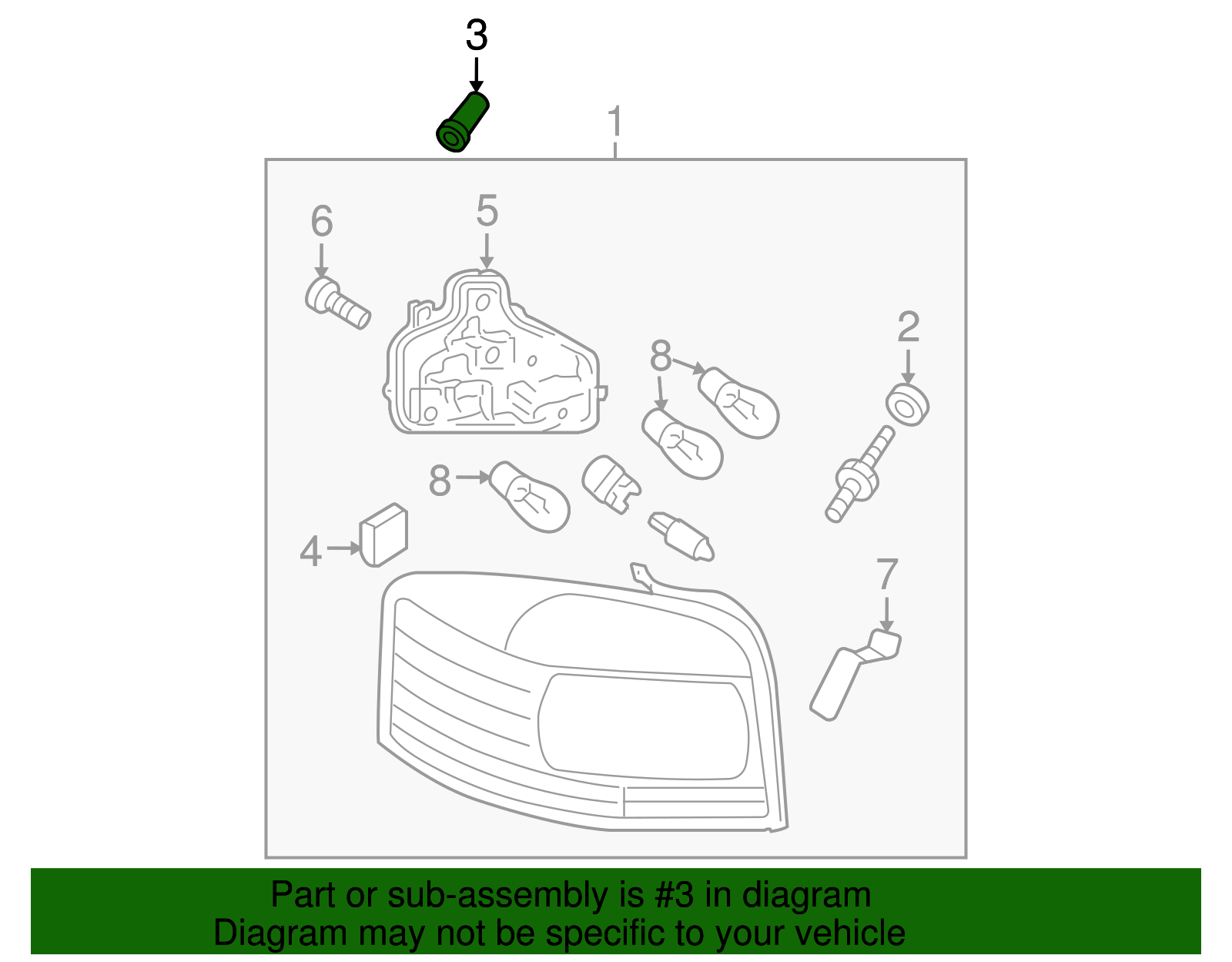 2006-2015 Audi Tail Lamp Assembly Nut 8P0-945-300 | Audi USA Parts