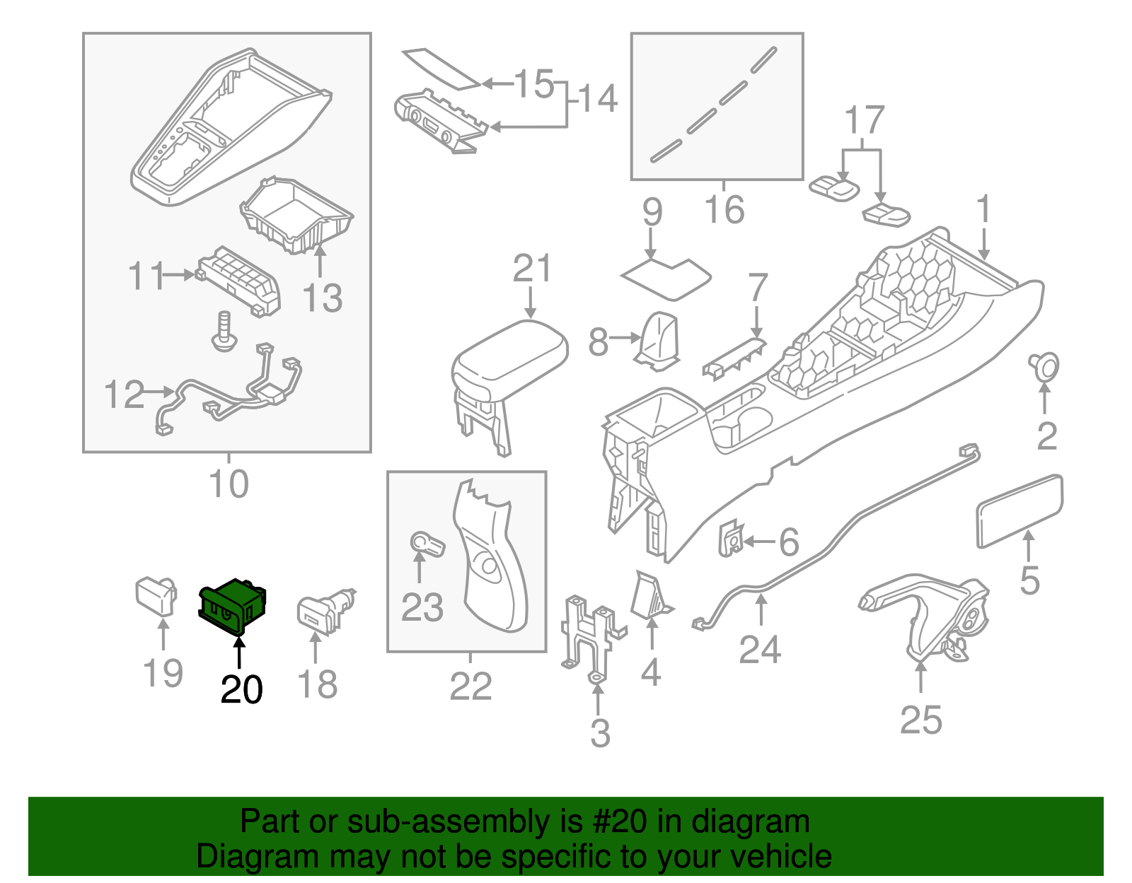 96120-H8100 - Auxiliary Jack 2018-2020 Kia Rio | Genuine Kia Parts