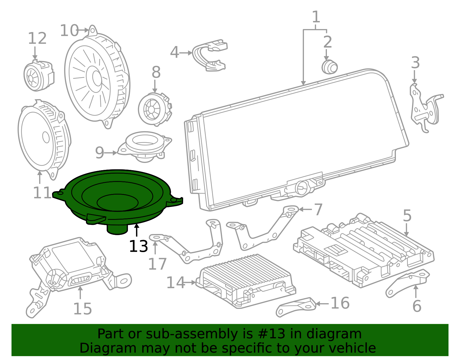 86150-V2010 - Speaker Assembly with Bracket 2025 Toyota Crown Signia ...