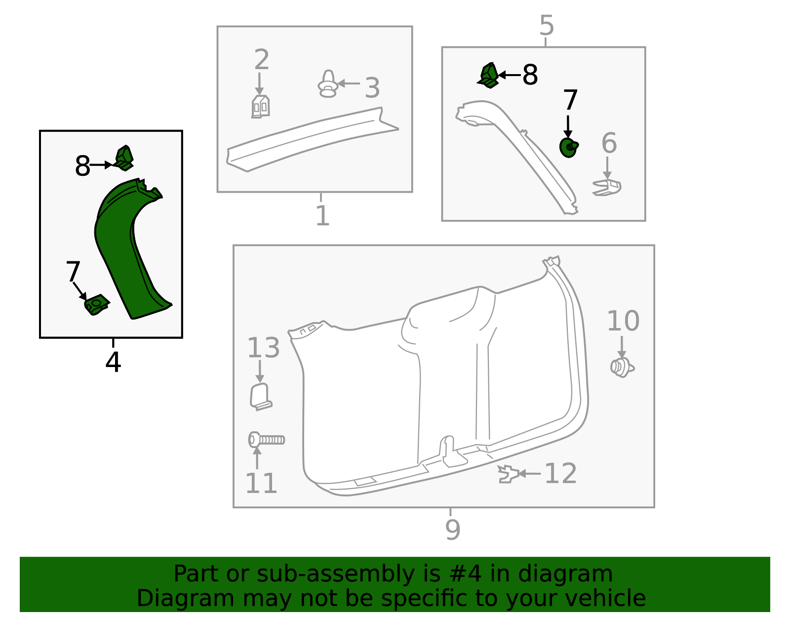 2021-2024 Ford | Side Molding | LB5Z-7842410-AE | Walls' Ford Parts