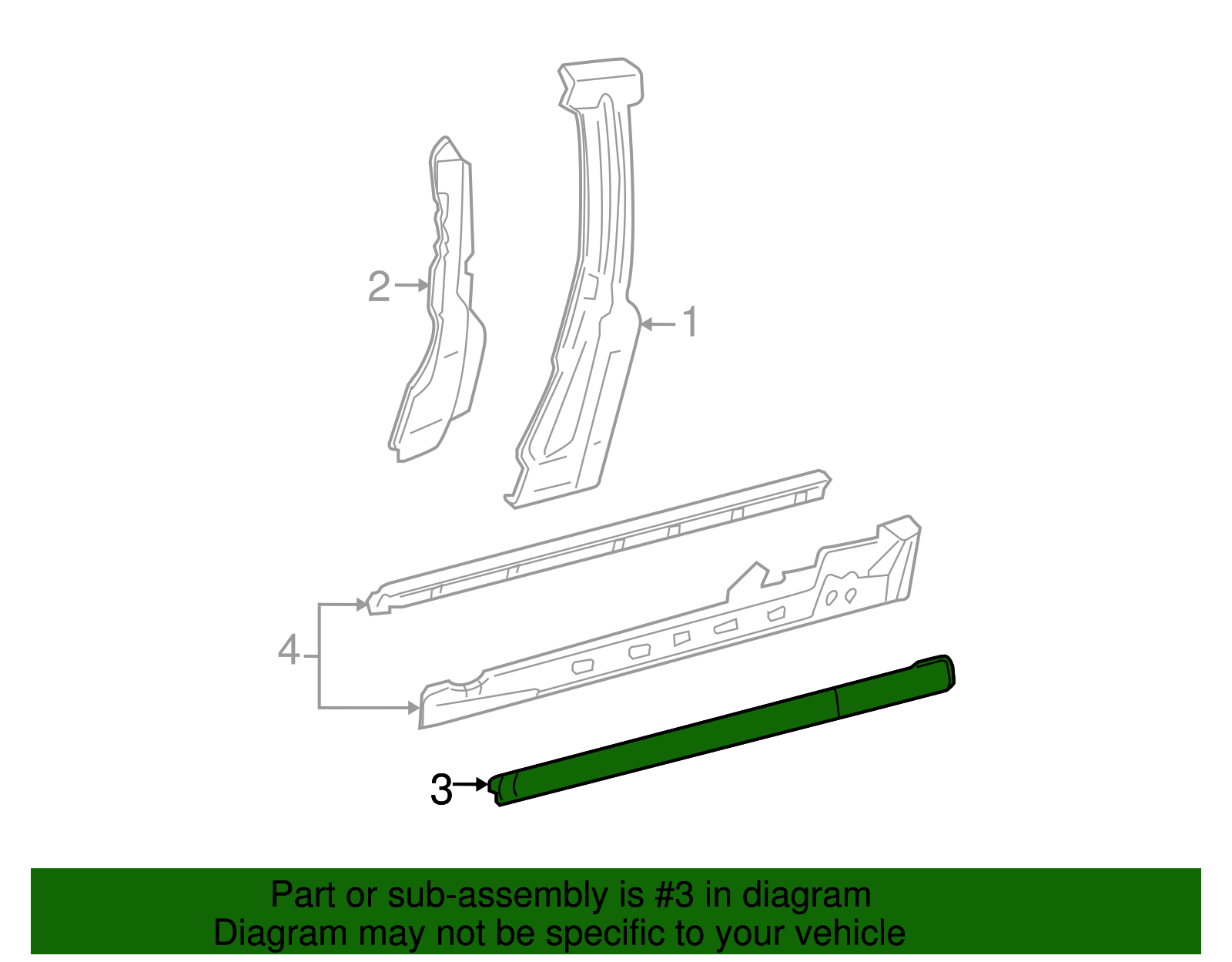 2006-2010 Volkswagen Beetle Rocker Panel 1C0-809-673-C | OEM Parts Online