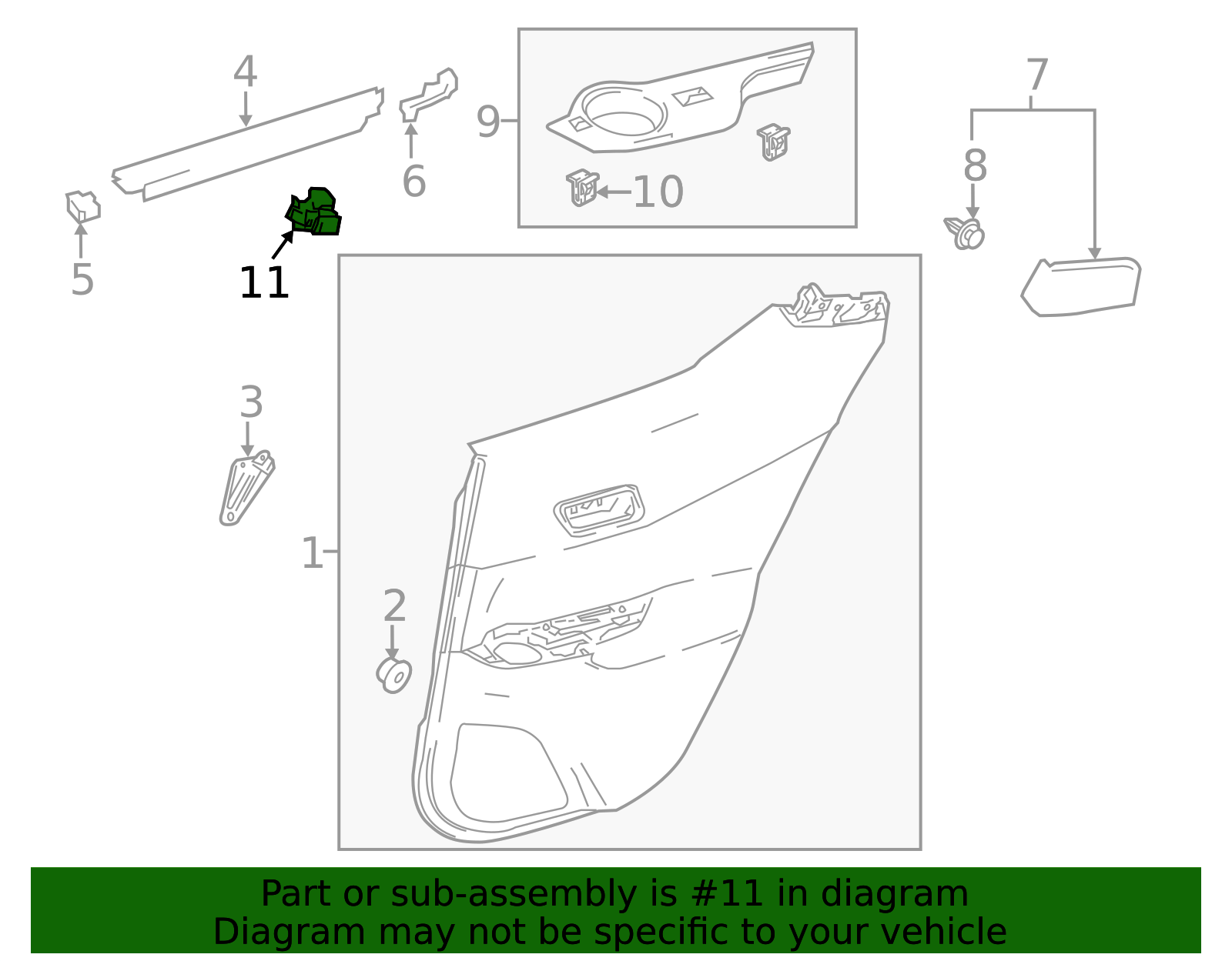 Toyota Door Window Switch - Power Window Control - Part #84810-F4010 ...