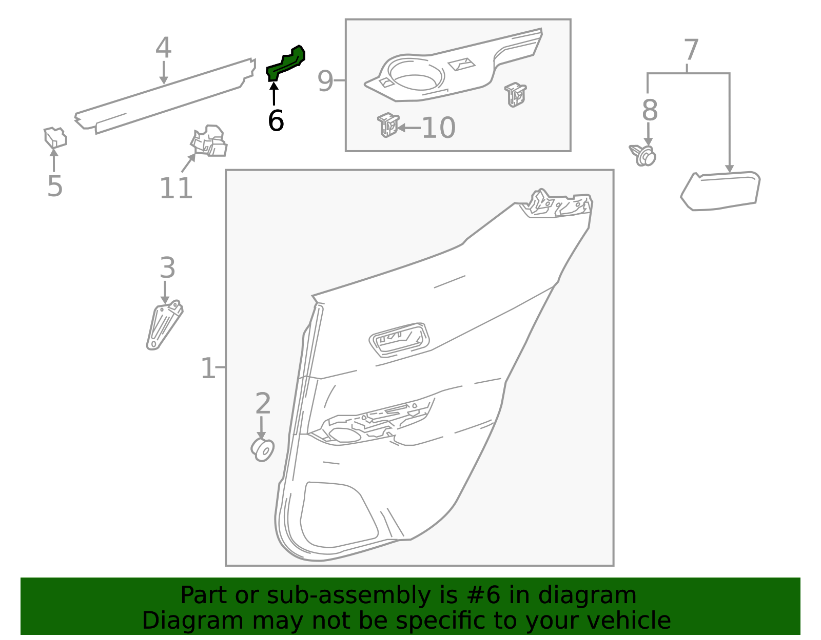 2018-2022 Toyota C-HR Belt Weather-Strip Rear Seal 68198-F4011 | Lithia ...