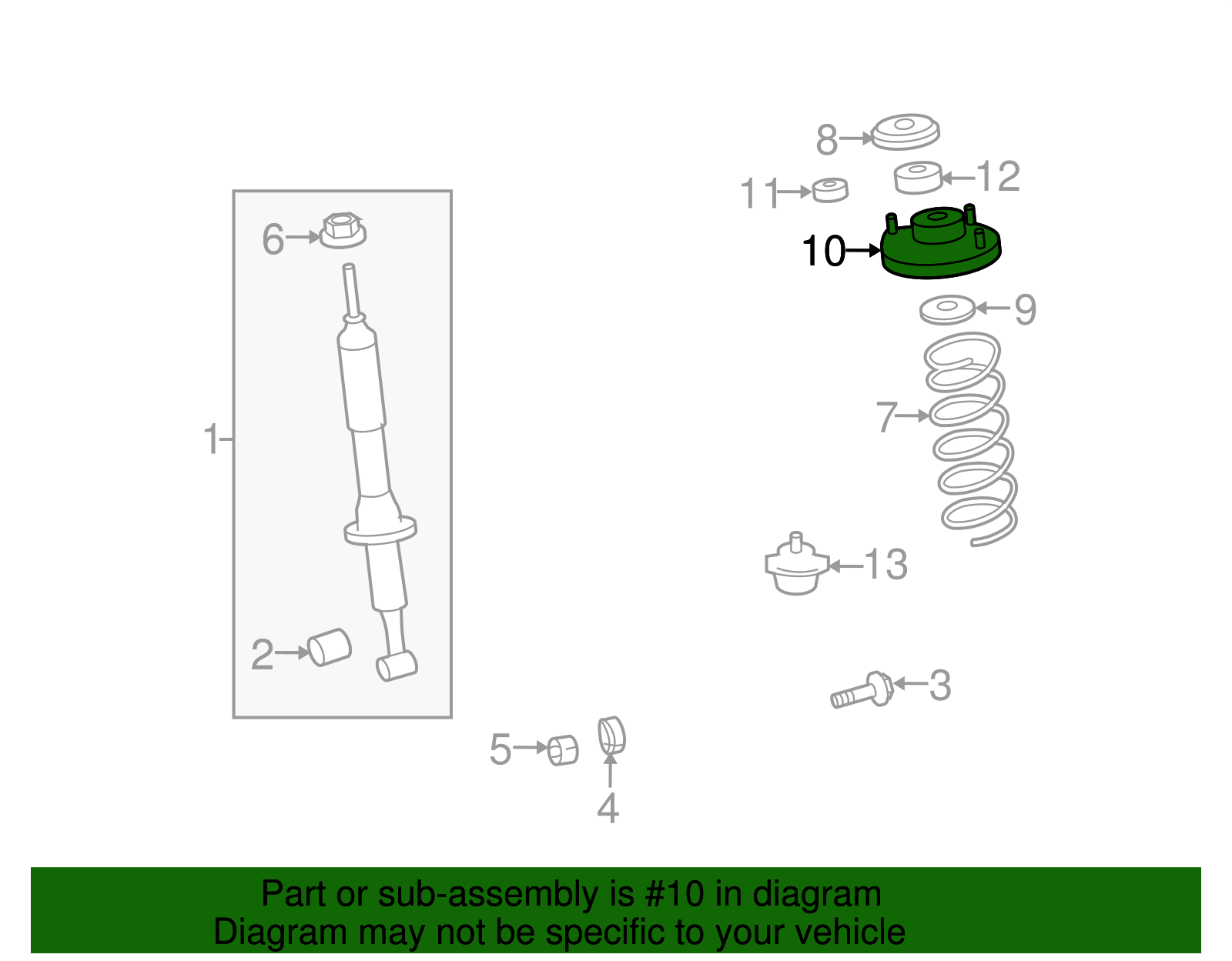 Genuine Toyota Shock Mount (Left, Right, Front) part# 48609-60100 for ...