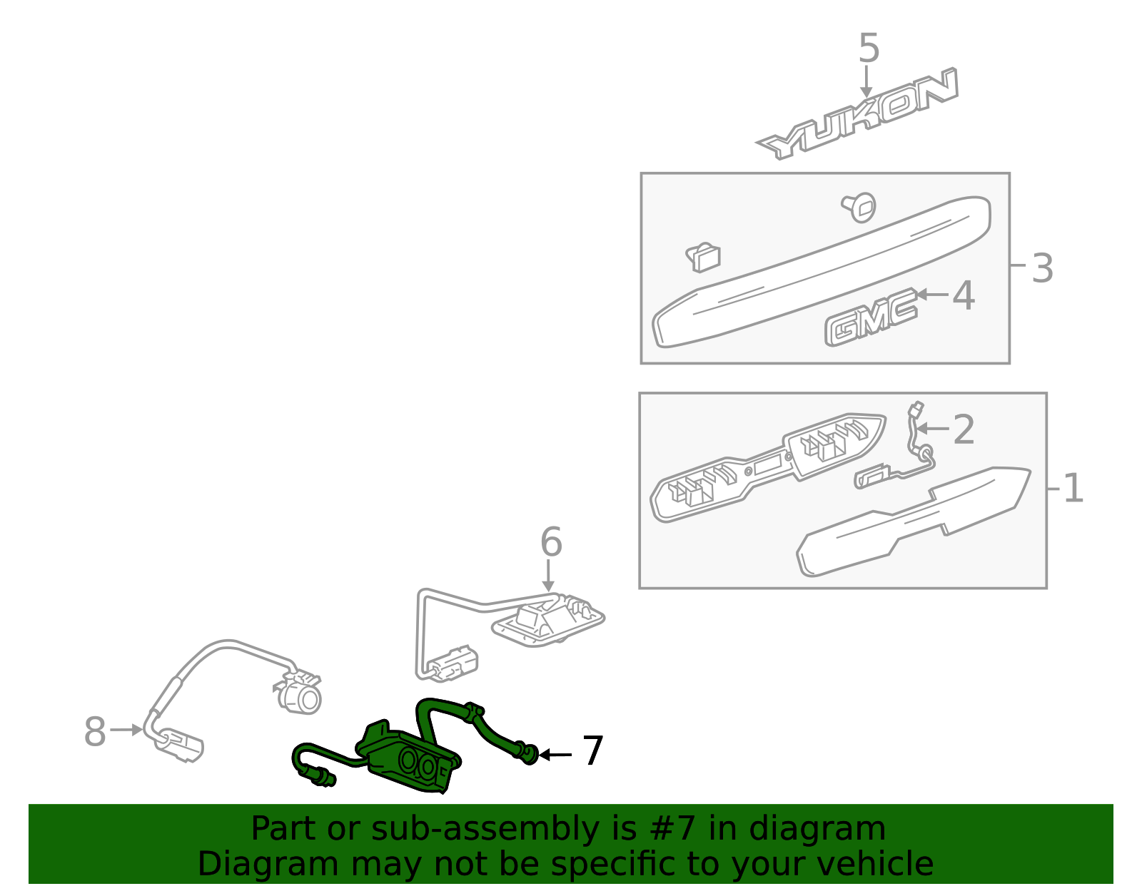 2017-2020 GM Video Display Inside Rearview Mirror Camera 84271644 GM ...