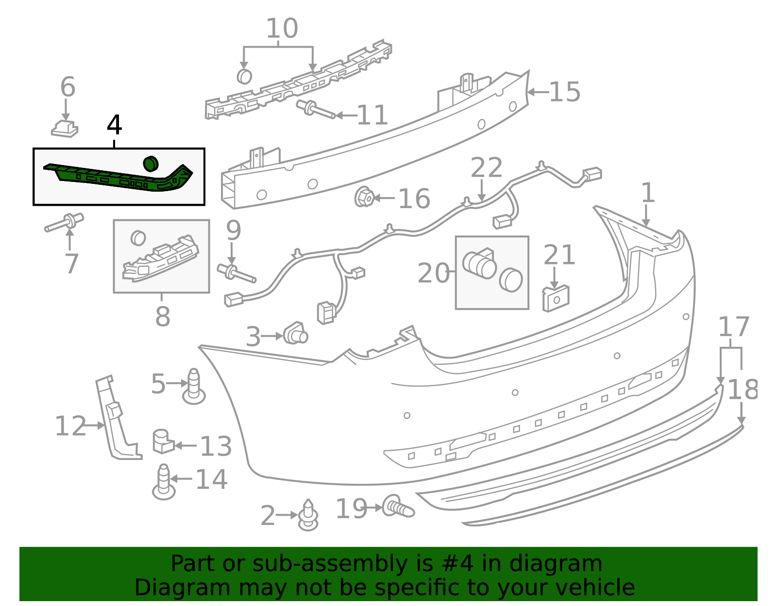 2011-2016 Chevrolet Rear Driver Side Bumper Fascia Guide - OEM ...