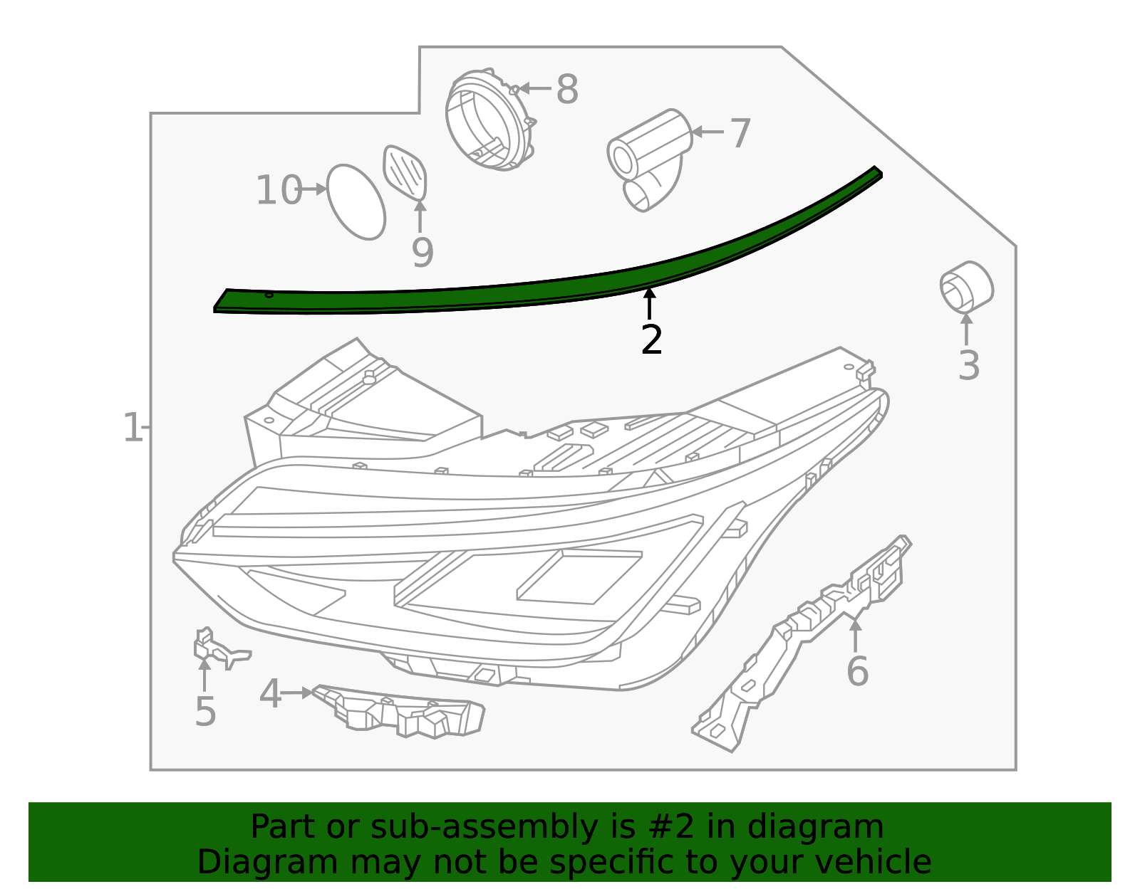 92182-CV000 - Headlamp Assembly Seal 2022-2024 Kia EV6 | Kia.Parts Store