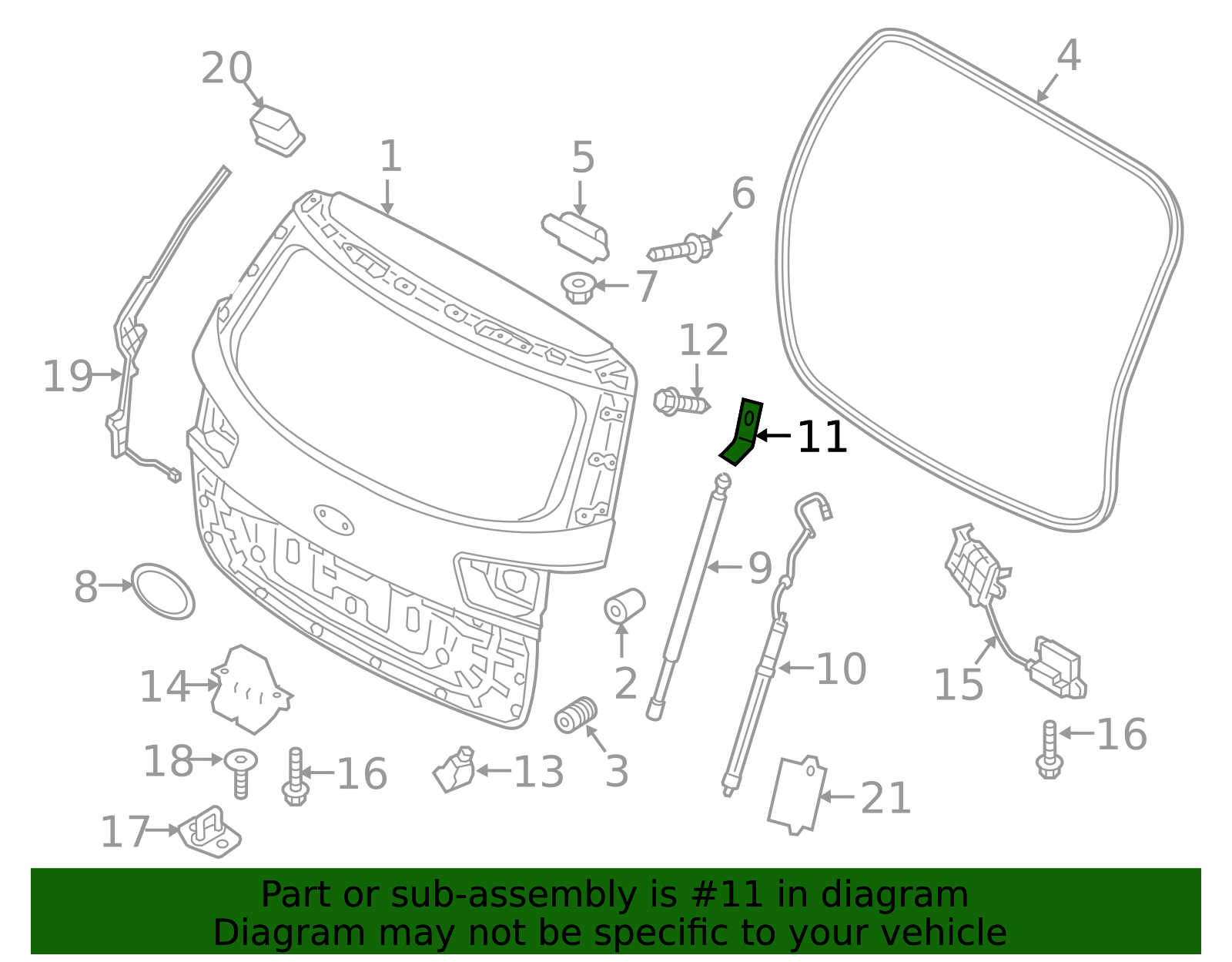 2015-2021 Kia Sedona Upper Bracket 81782-A9000 | QuirkParts