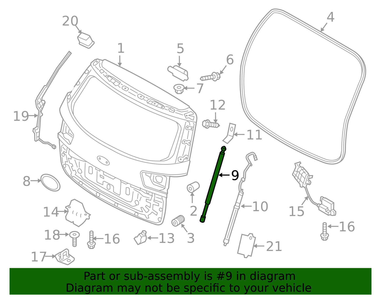2015-2021 Kia Sedona Support Cylinder 81781 A9000 | OEM Parts Online