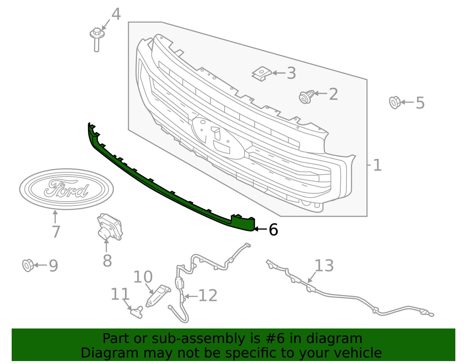 2020-2022 Ford Lower Molding LC3Z-8200-AA | Ford OEM Parts Outlet