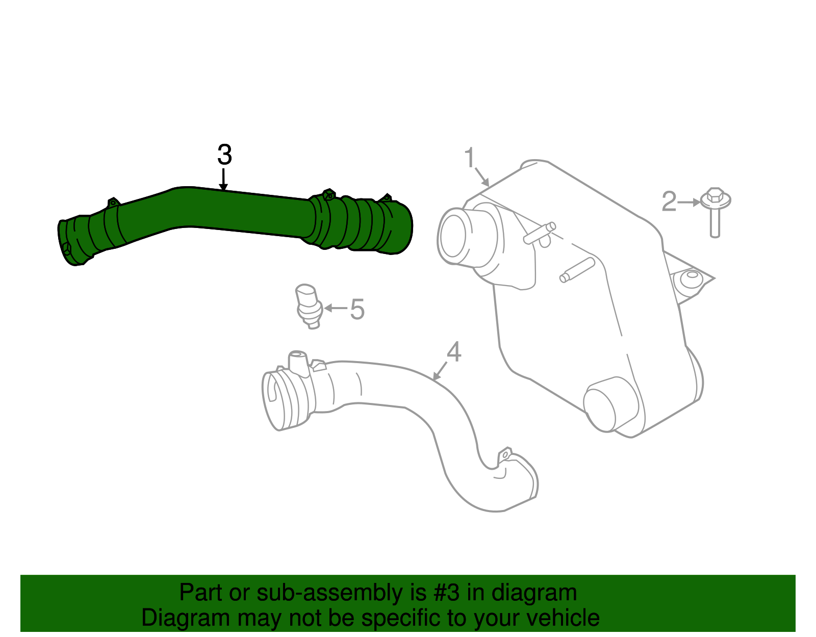 PC3Z-6C646-A - Inter-Cooler Pipe 2017-2025 Ford | Ford Parts Direct