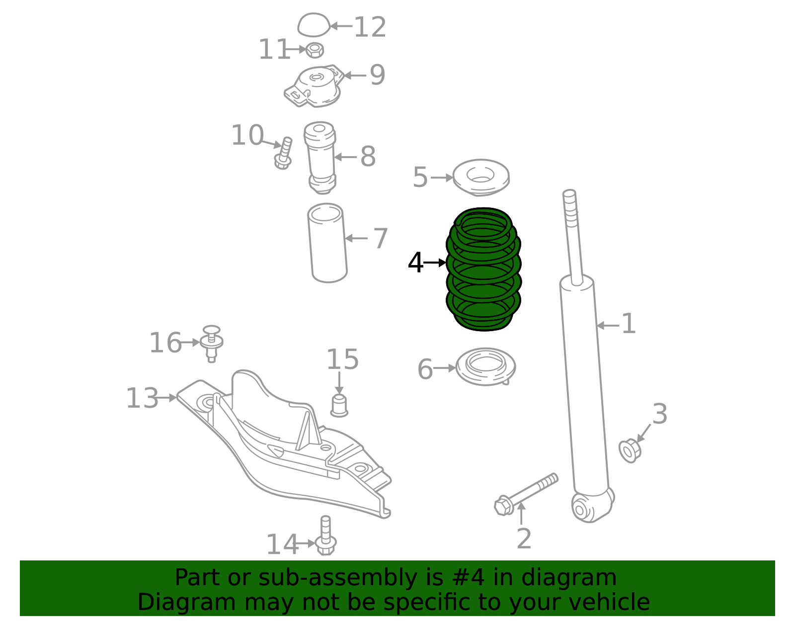 2020-2025 Volkswagen Atlas Cross Sport Spring 3QF-511-115-H | OEM Parts ...