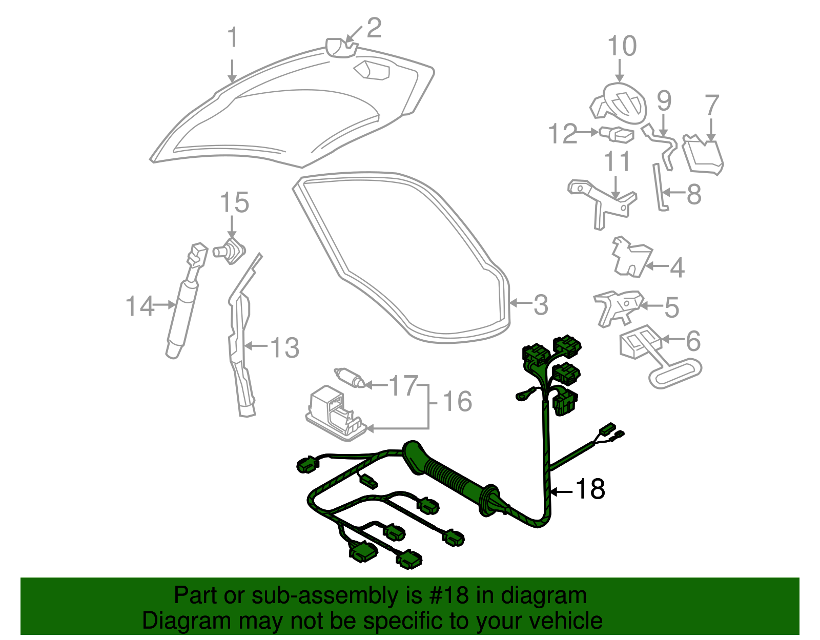 2002-2010 Volkswagen Beetle Wire Harness 1C0-972-175-AB | VW Direct ...