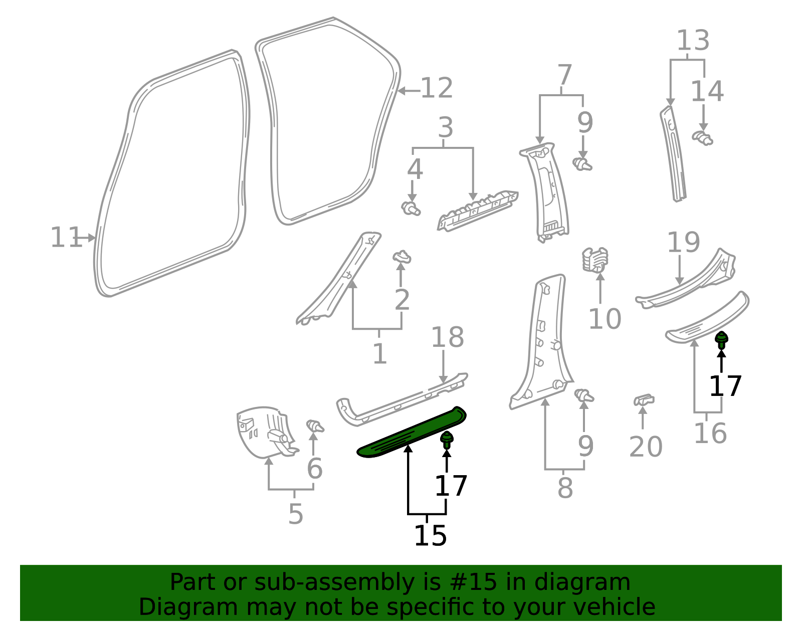 67912-AC010 - Scuff Plate 2000-2004 Toyota Avalon | Bam Wholesale Parts
