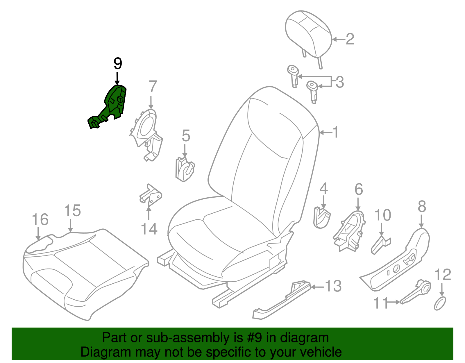 2013-2019 Nissan Sentra Inner Finish Panel 87381-3SA0A | My Nissan Part