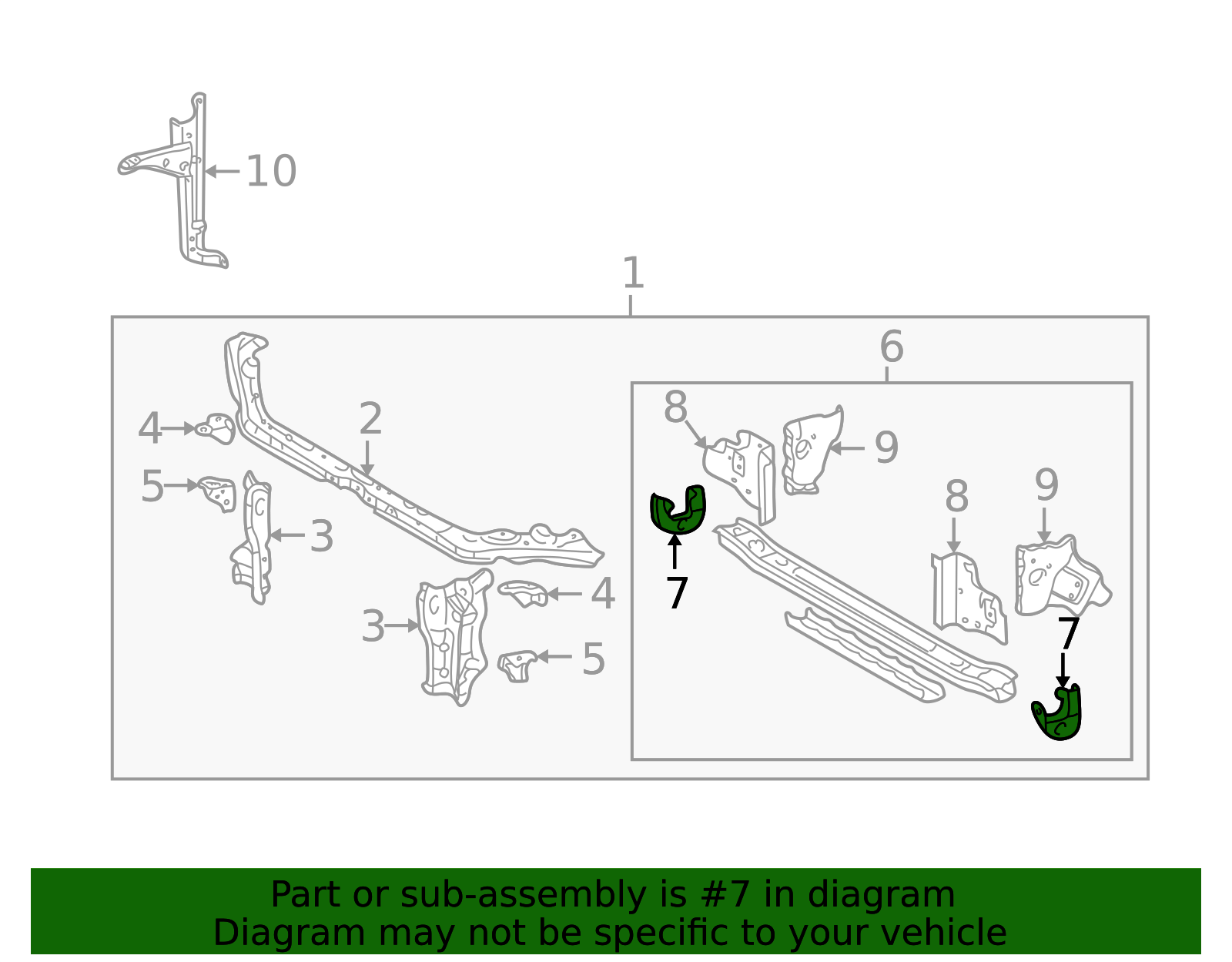 57166-02030 - High-Quality Radiator Support Panel Reinforcement for ...