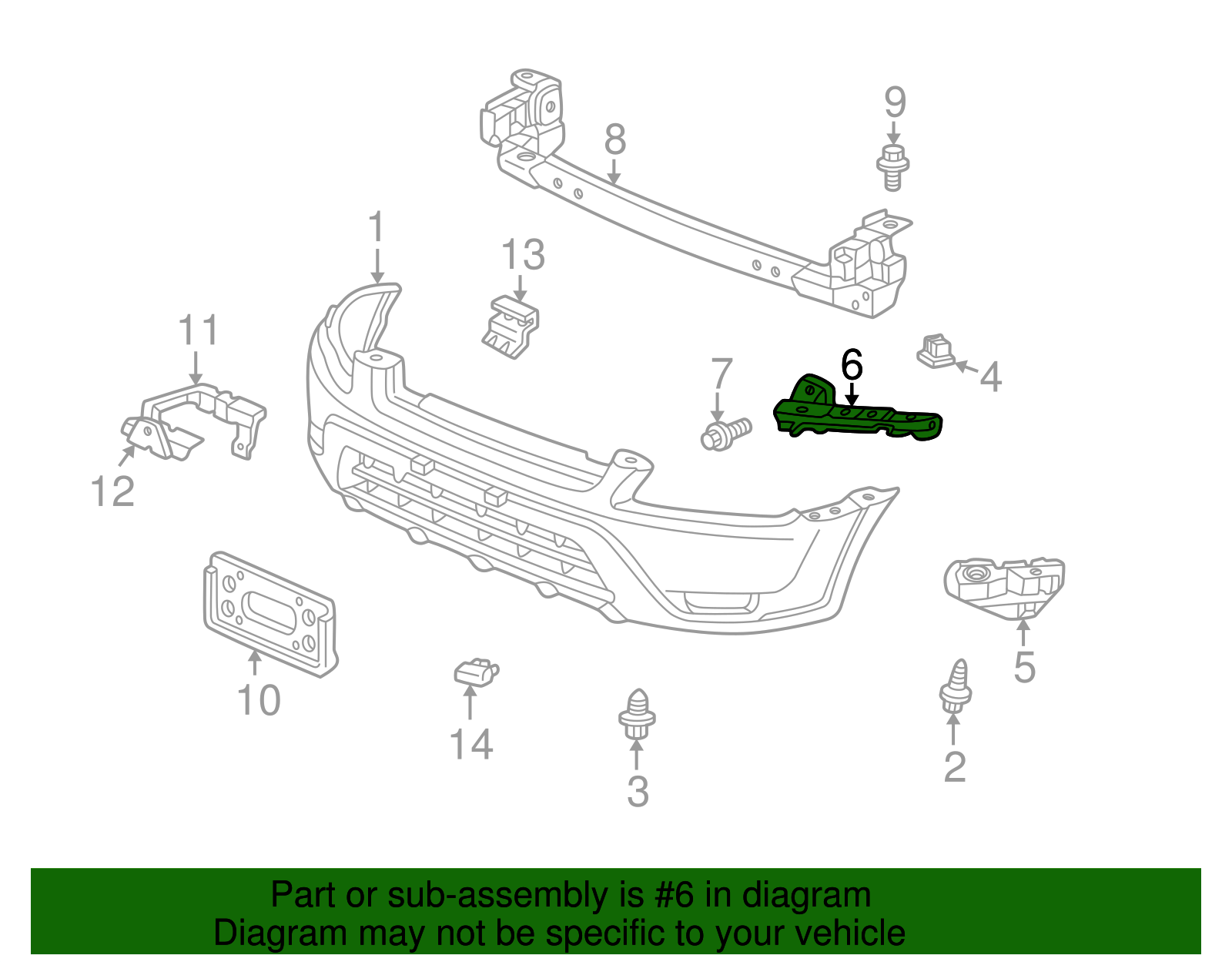 71140-S9A-000 - Upper Beam 2002-2004 Honda CR-V | Honda Parts Online