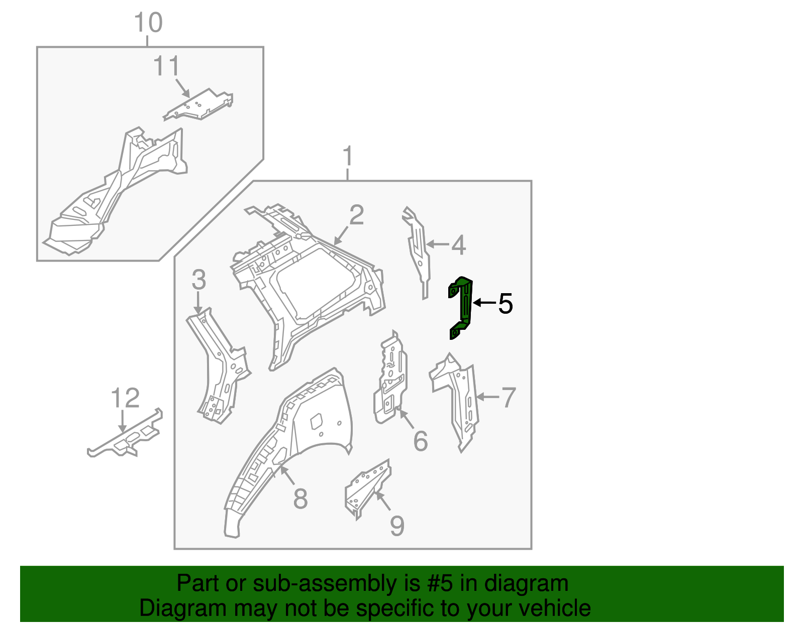 2014-2022 Land Rover Range Rover Sport Tail Lamp Pocket Bracket ...