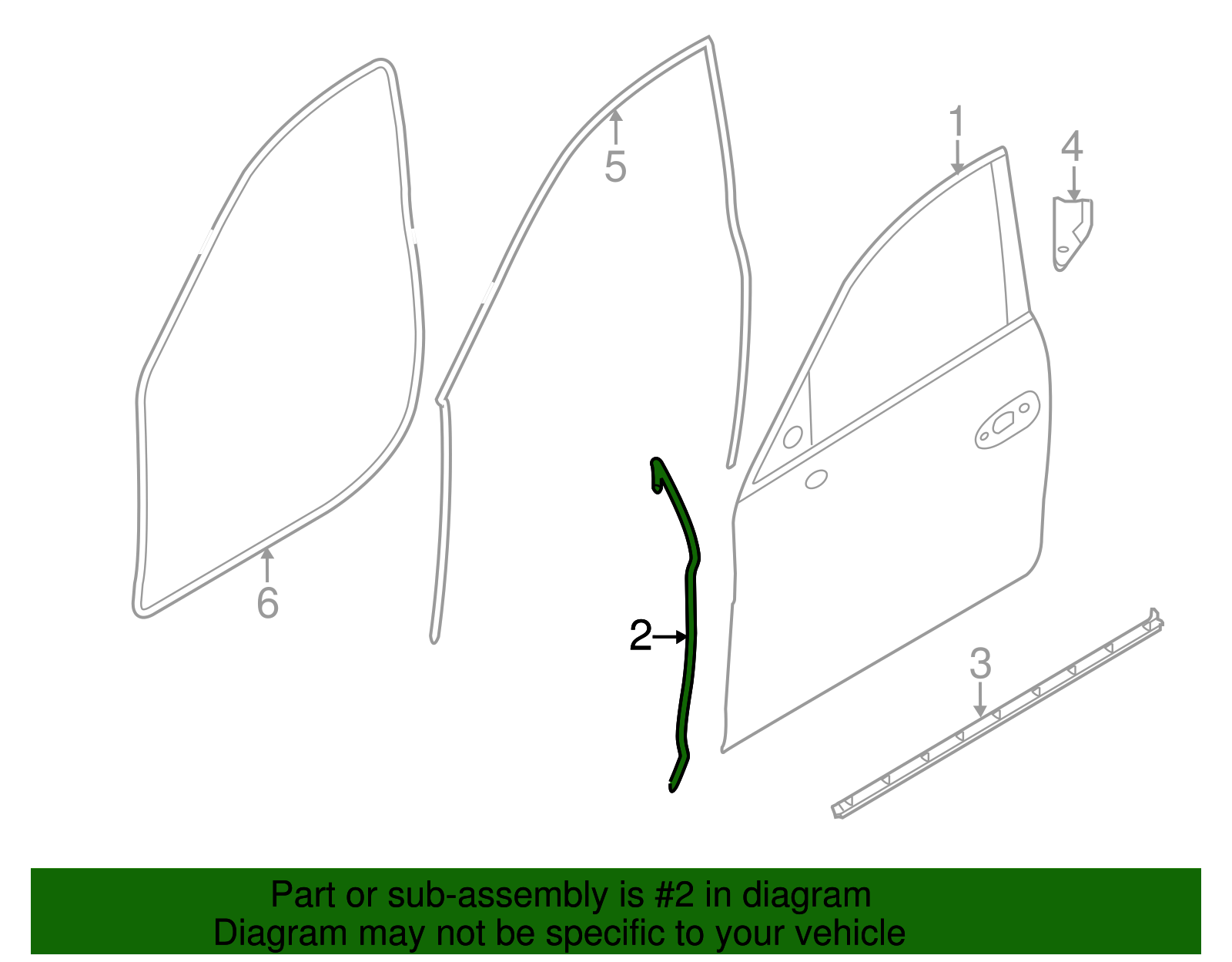 2010-2016 Porsche Panamera Front Weather-Strip 970-537-532-02 | Gaudin ...