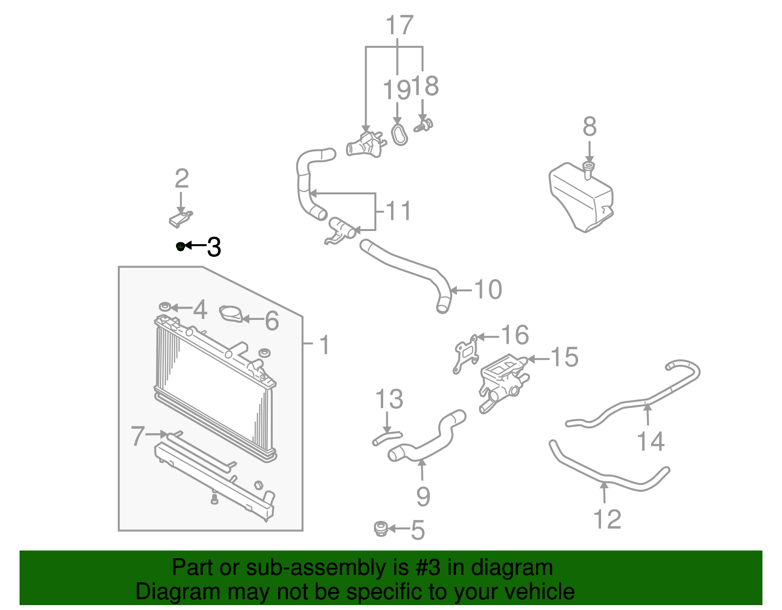 2003-2008 Mazda 6 Radiator Assembly Upper Mount L321-15-242B | OEM ...