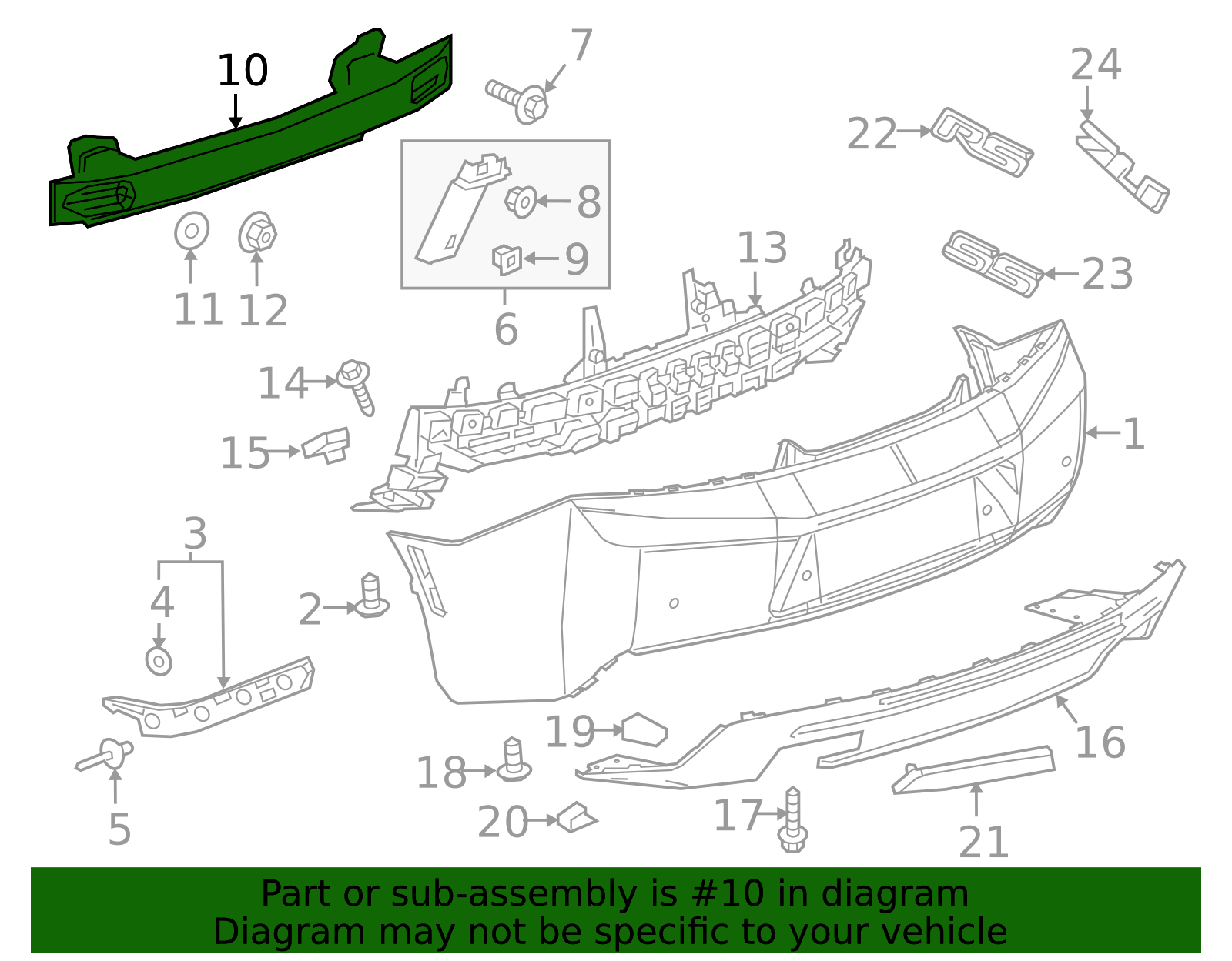 2016-2024 Chevrolet Camaro Rear Bumper Impact Bar 84149485 | GM Parts ...