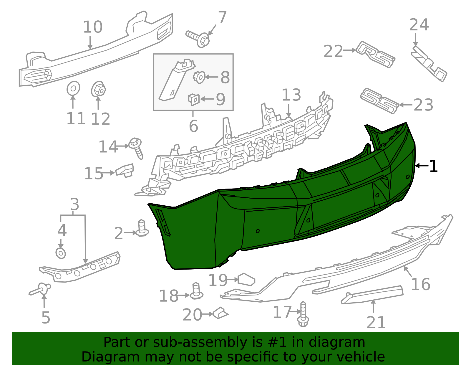 23404808 - Rear Upper Bumper Cover 2016-2018 Chevrolet Camaro | Gateway ...