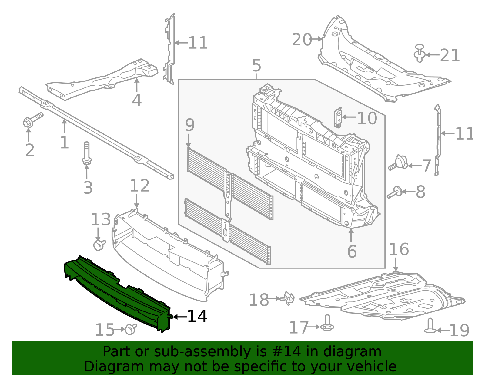 LJ6Z-8327-H - Lower Deflector 2020-2025 Ford Escape | Ford Parts Direct