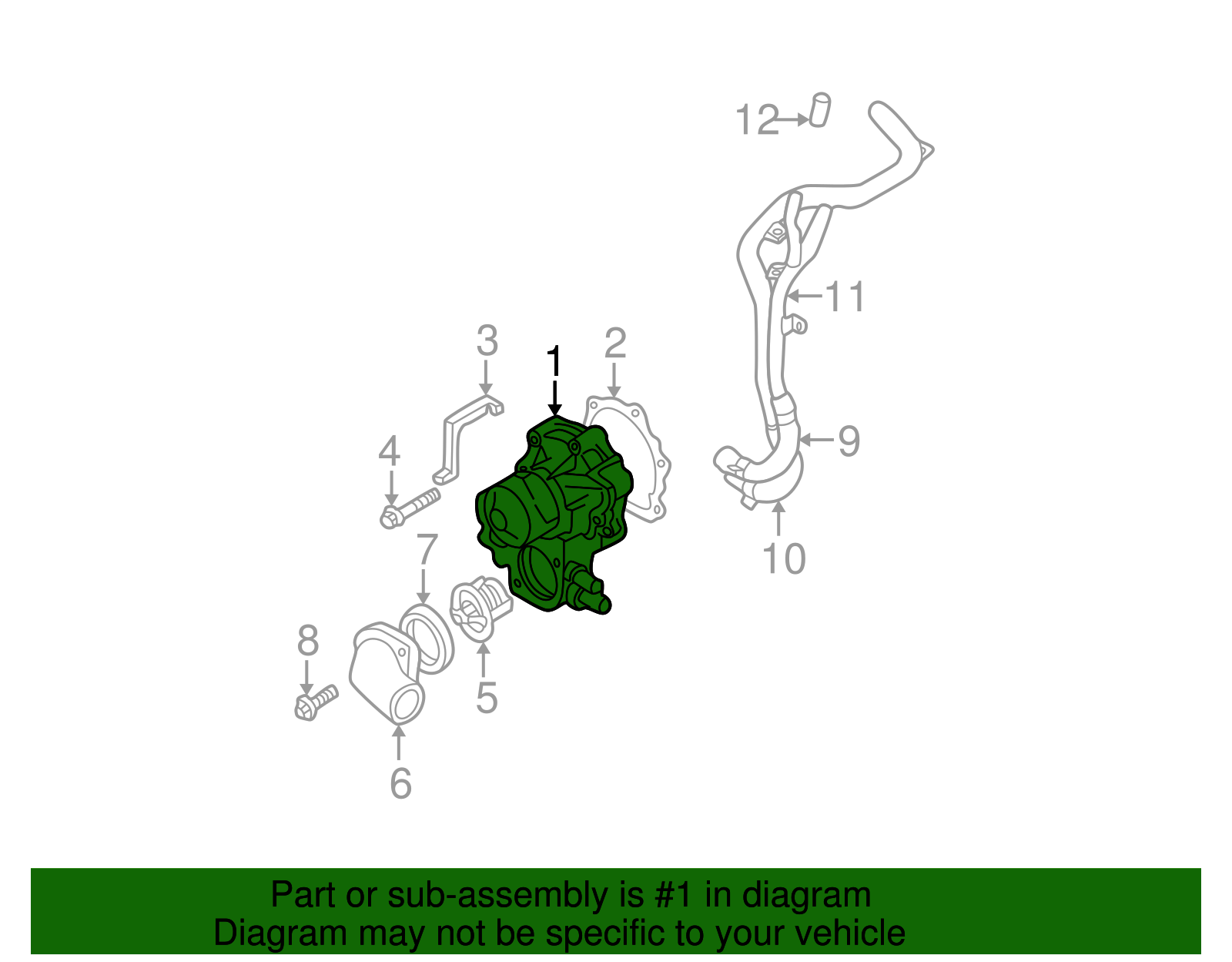 21111AA026 - Water Pump | OEM Subaru Parts Center