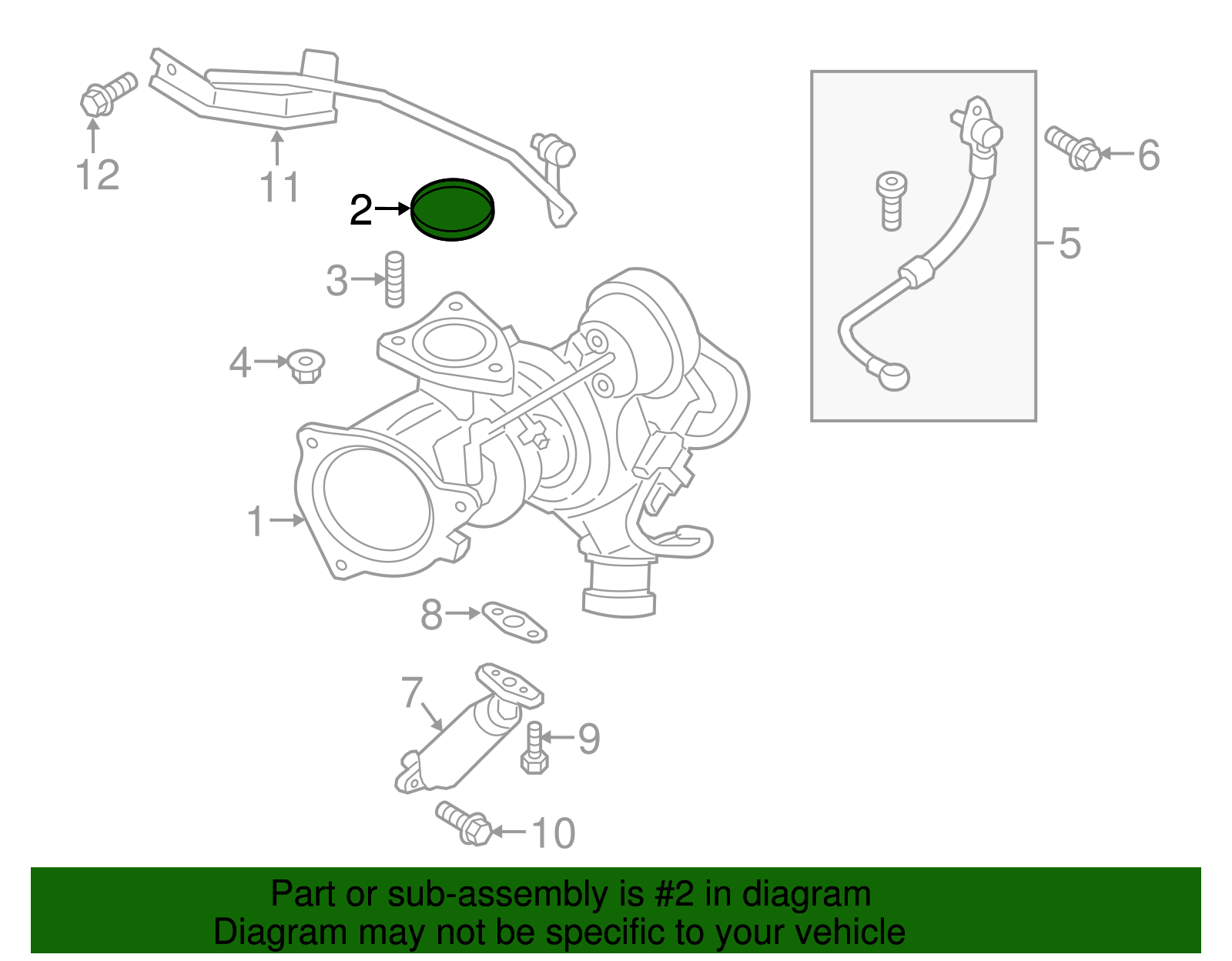 BM5Z-9450-A - Turbocharger Gasket - 2013-2019 Ford | Lasco Auto Parts