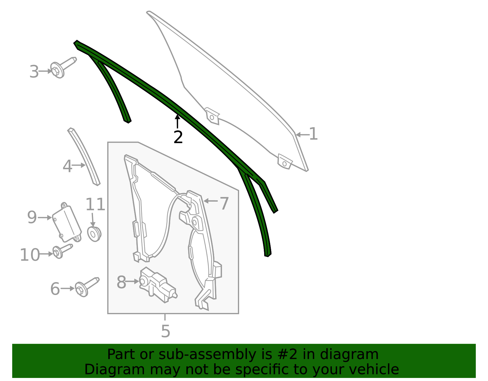 Genuine OEM Ford Part - Run Channel FA1Z-5821597-D | Genuine OEM Ford ...