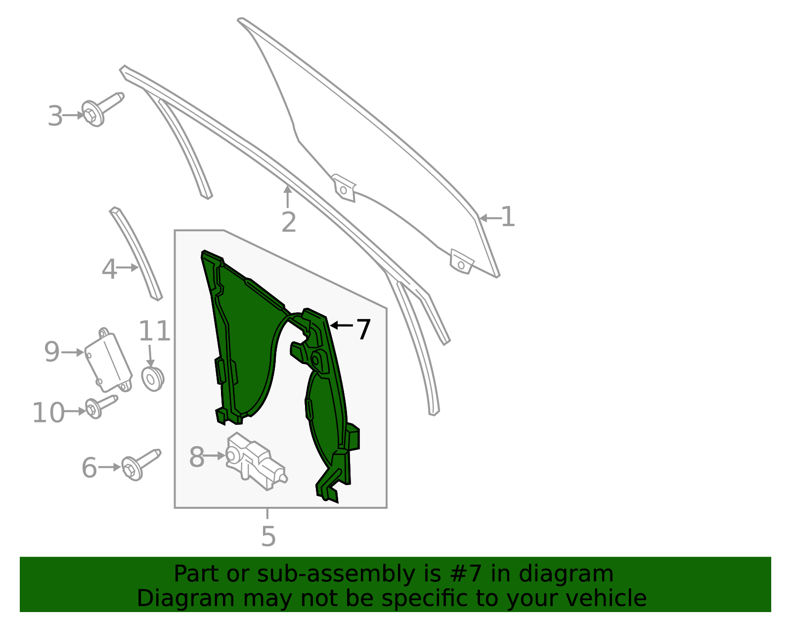 2016-2023 Lincoln | Window Regulator | FA1Z-5823208-B | Walls' Ford Parts