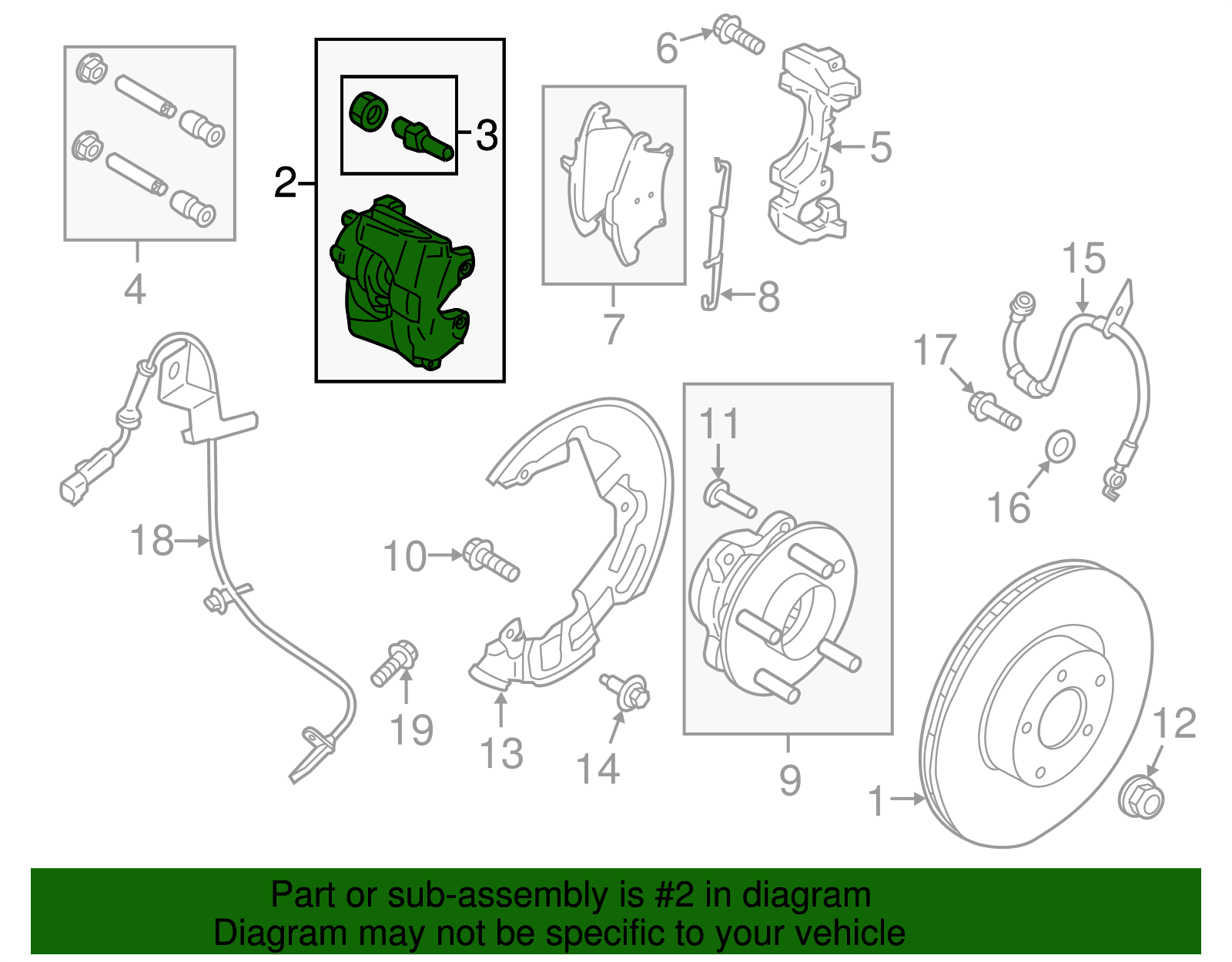 OEM Ford Motorcraft™ Disc Brake Caliper For 2013-2020 Ford - Part No ...