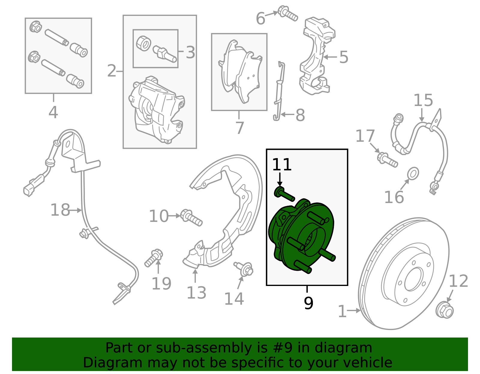 2013-2020 Ford Hub & Bearing Assembly DG9Z-1104-T | Miracle Ford Parts