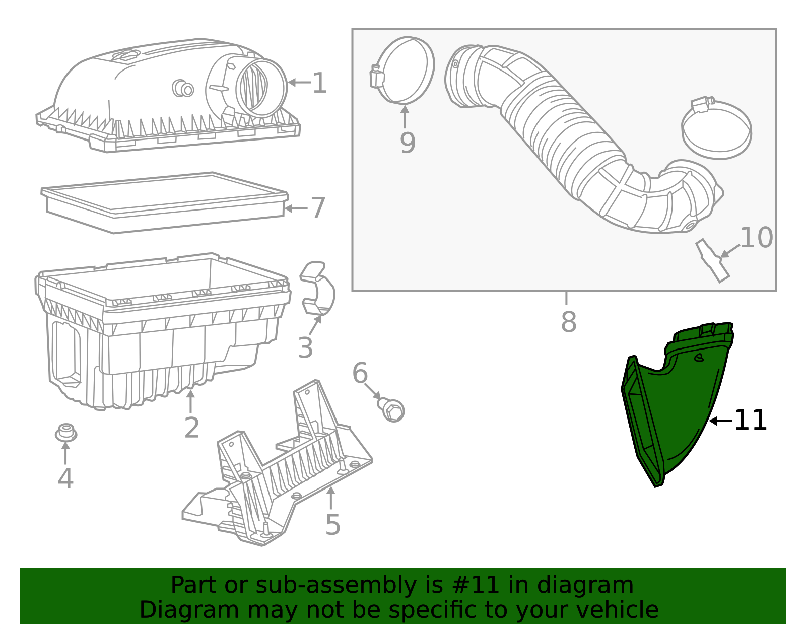 2009-2024 Mopar Ambient Air Duct 53034152AB | Mopar Parts Canada
