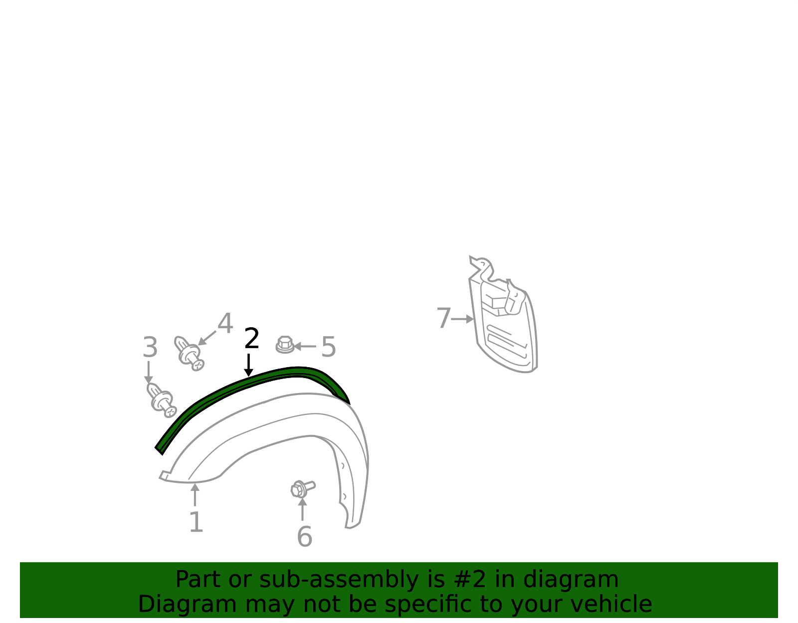 Toyota Parts Wheel Flare Pad 75625-0C010-B0 | Toyota Parts|Toyota ...
