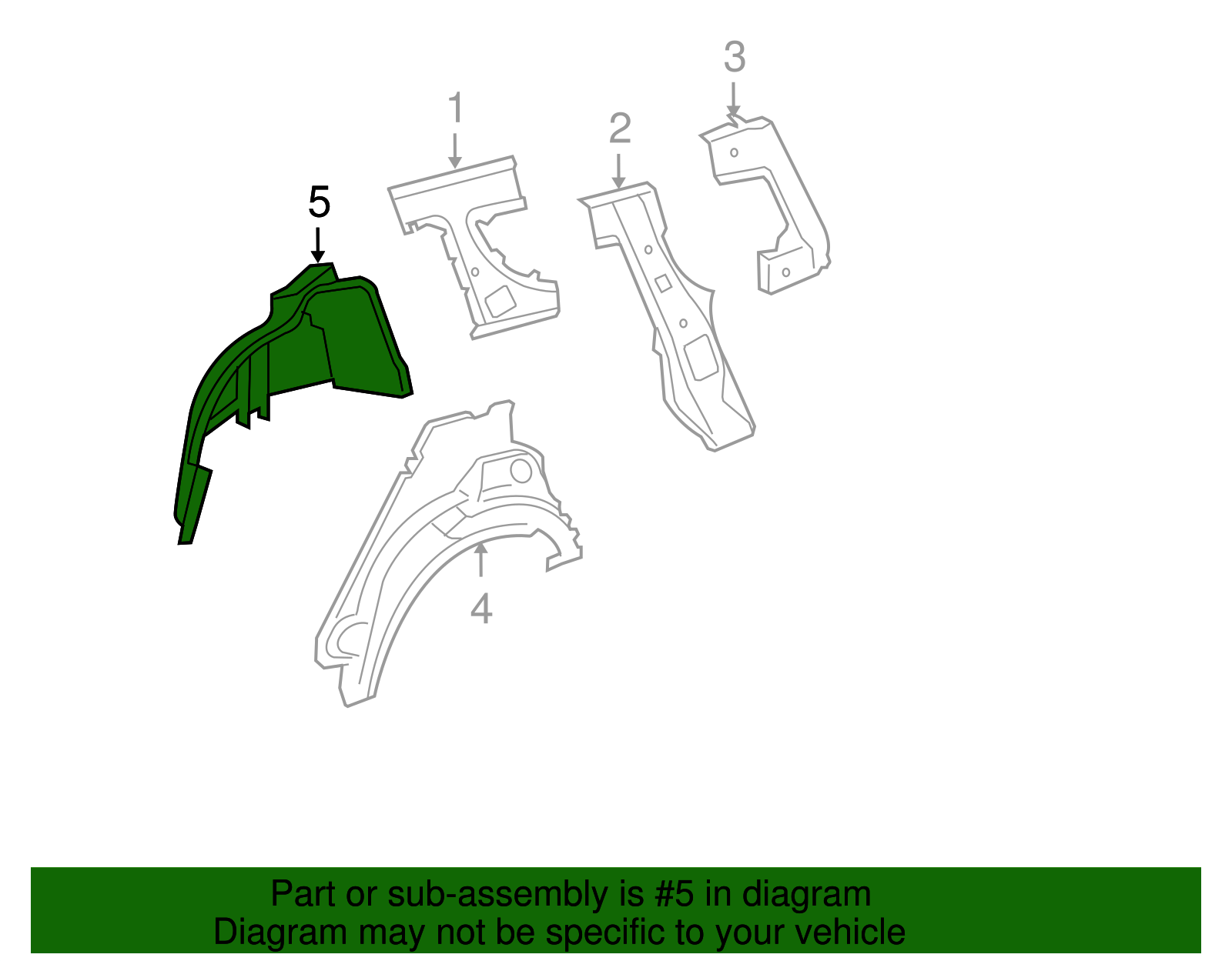2008-2015 Scion xB Inner Wheelhouse 61608-12C00 | Toyota Parts Center