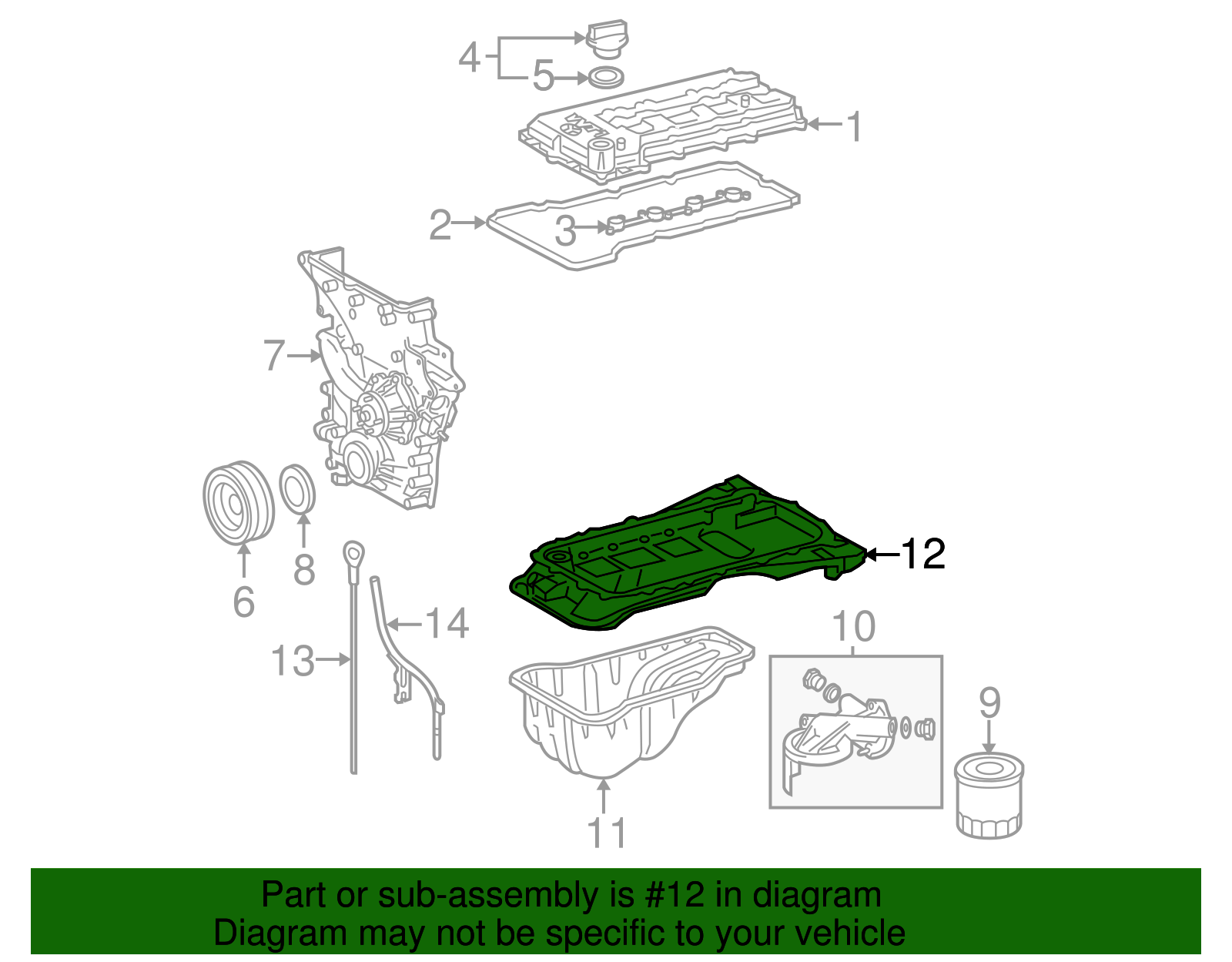 12101-75140 - Oil Pan - 2005-2015 Toyota | OEM Genuine Toyota Parts