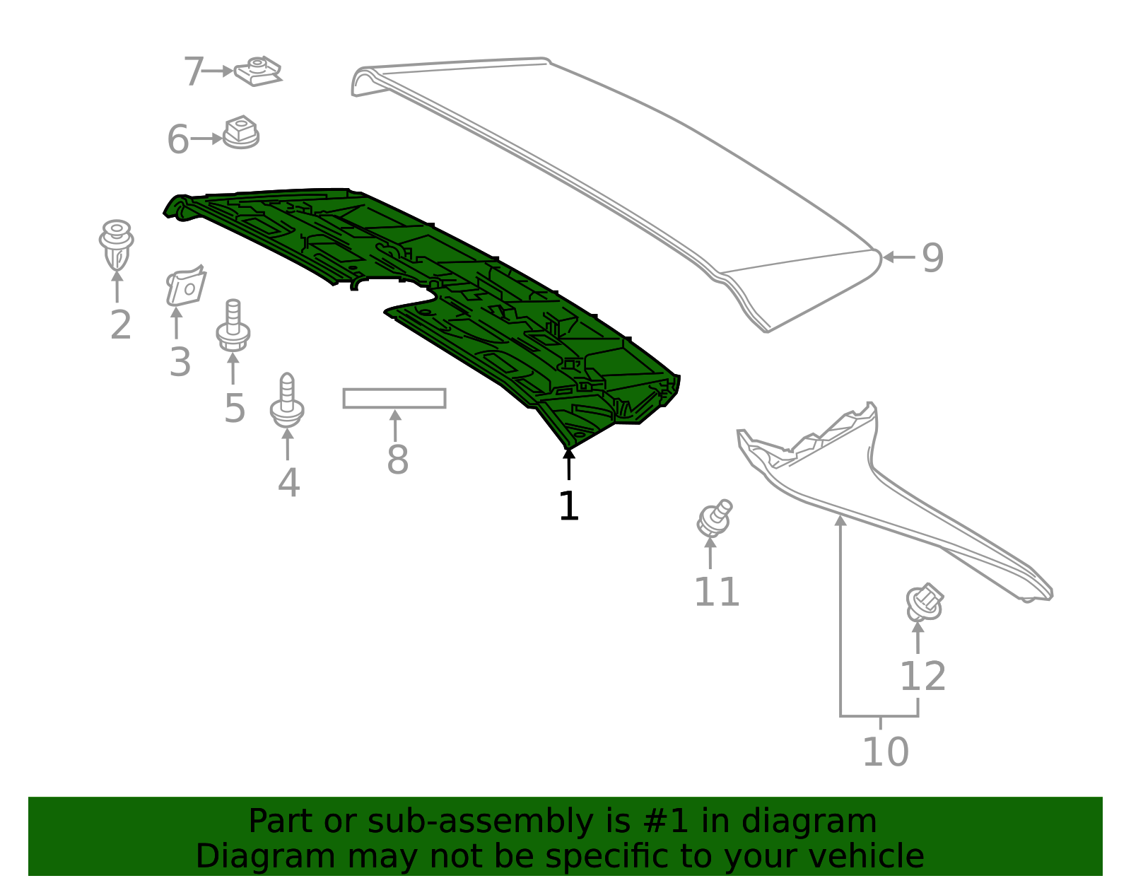 2019-2025 Toyota Spoiler Bracket 76876-0R040 | Toyota Parts Center