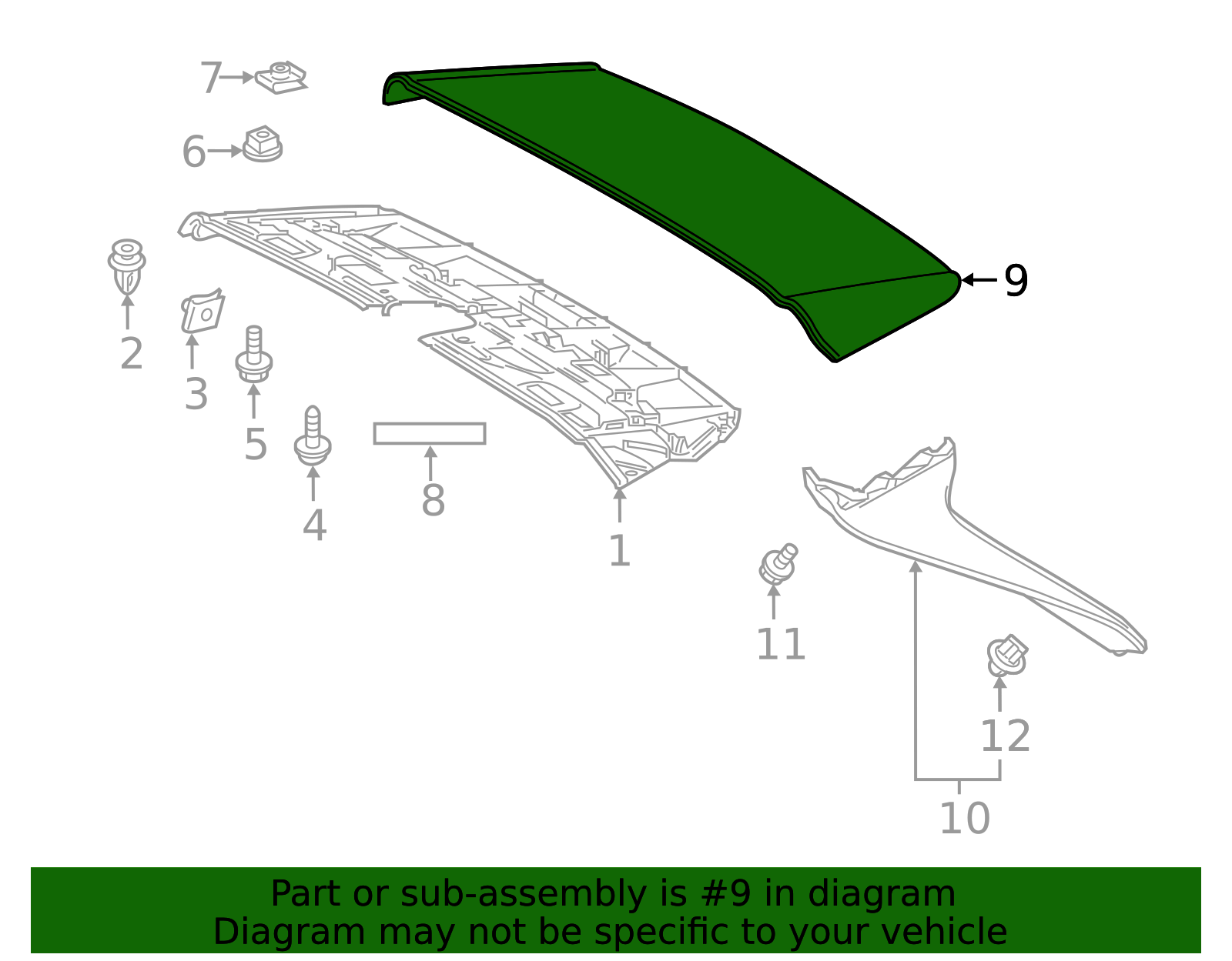 Genuine Toyota Spoiler part# 76871-0R906 for 2019-2025 Toyota ...