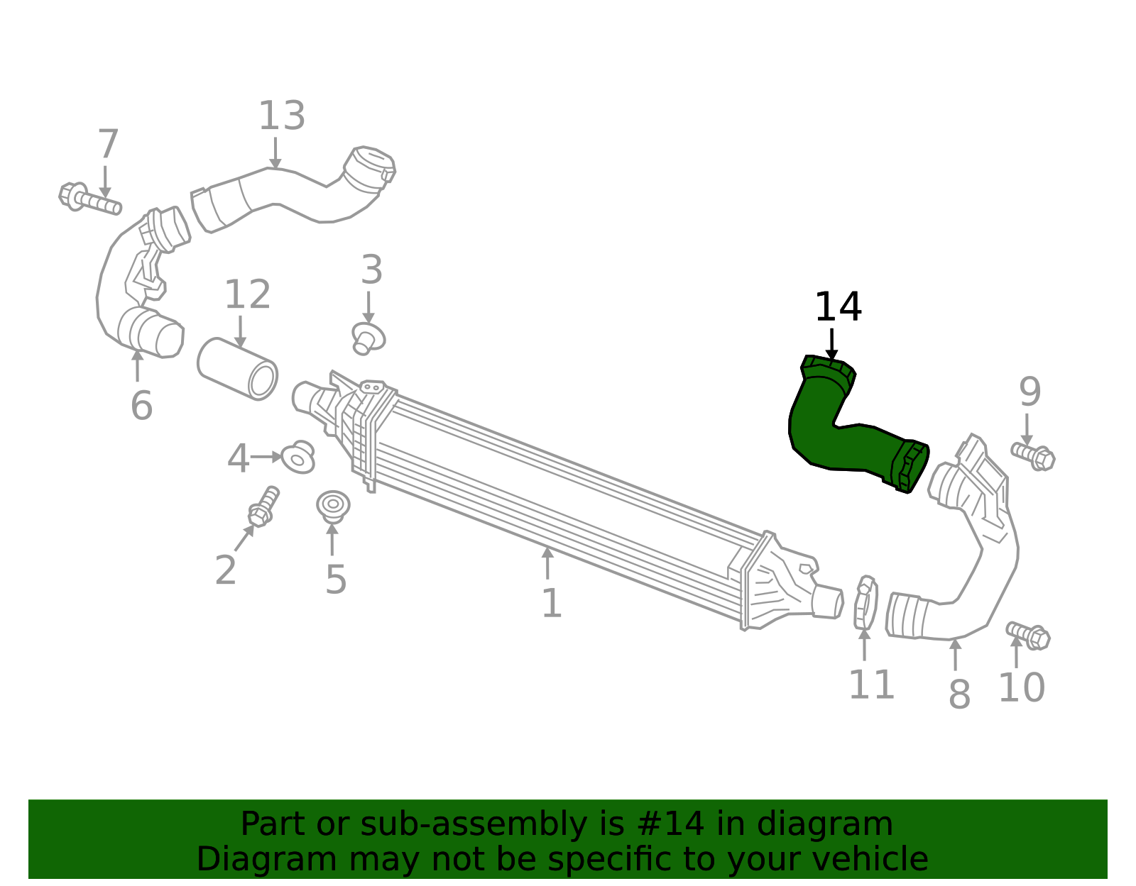 14463-4GD0B - Inter-Cooler Hose 2016-2019 INFINITI | Official INFINITI ...