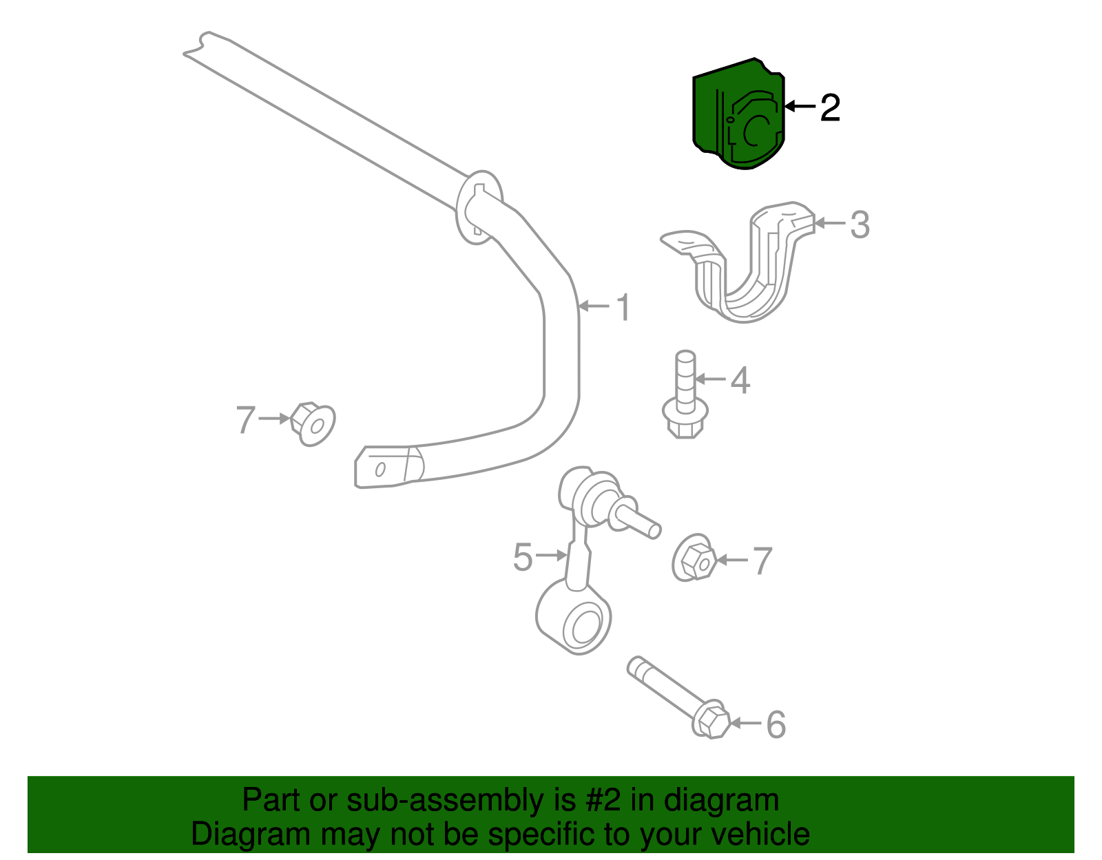 Genuine Toyota Stabilizer Bar Bushing part# 48818-F4010 for 2018-2022 ...
