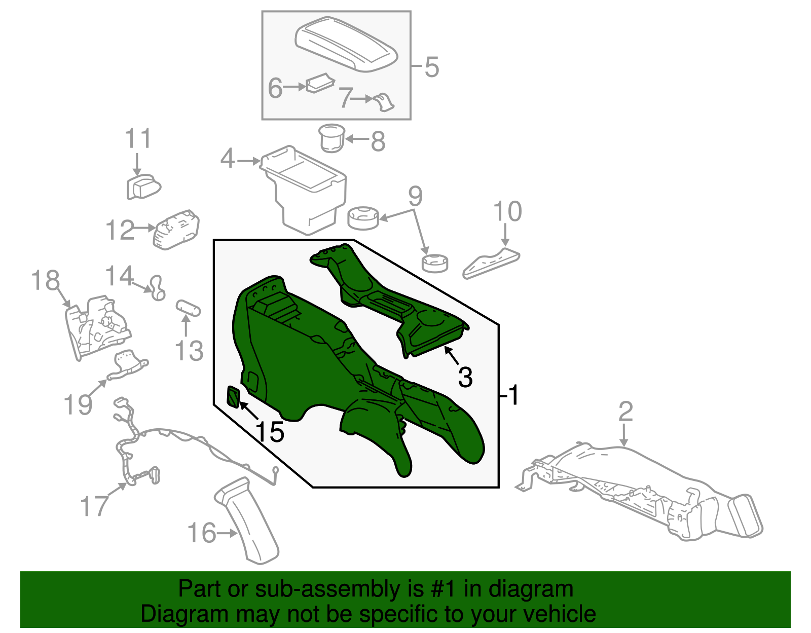 2006-2009 GMC Envoy Console Assembly 89045278 | Shop Matick Buick GMC