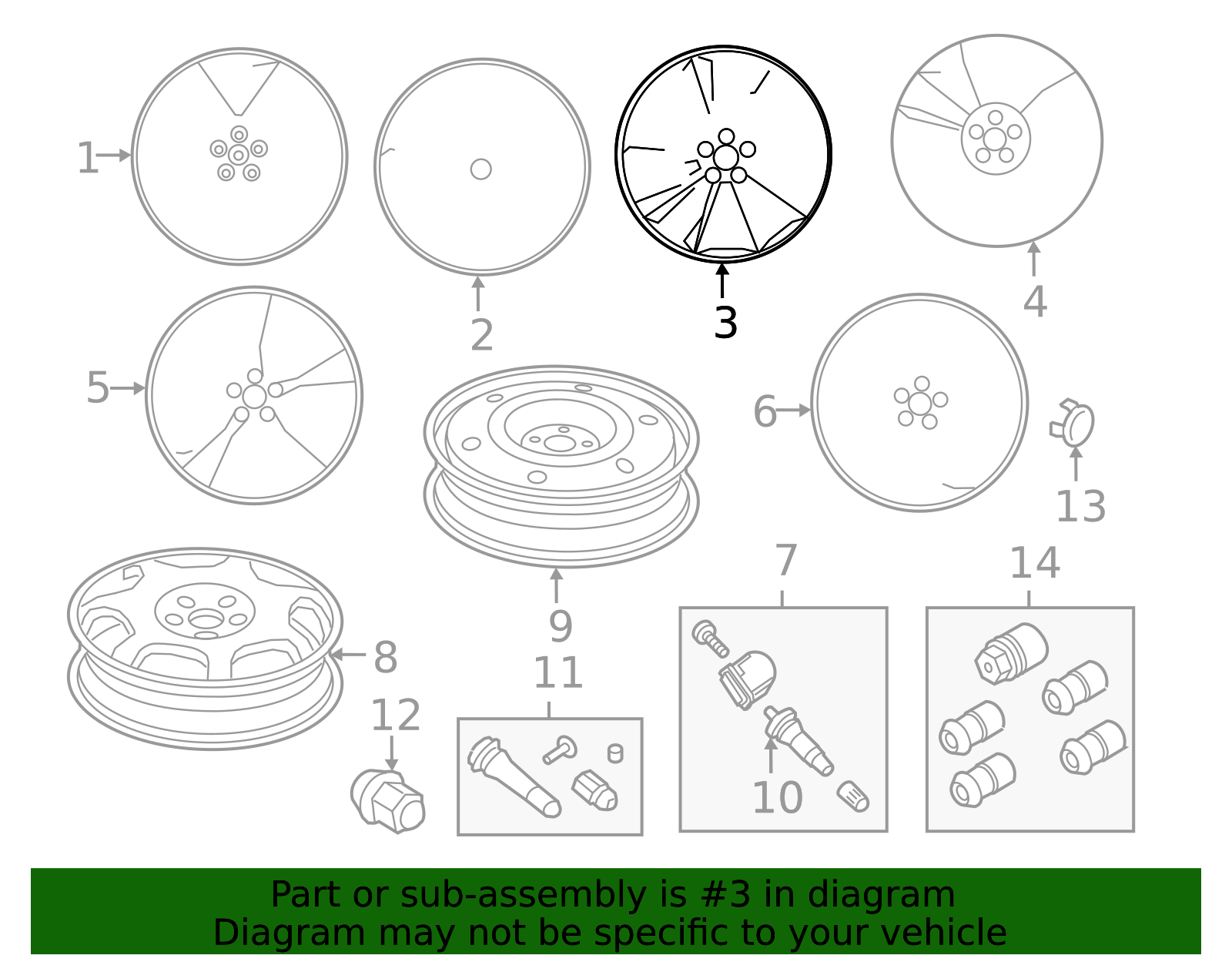 2016-2018 Ford Edge | Wheel Assembly | GT4Z-1007-D | Walls' Ford Parts