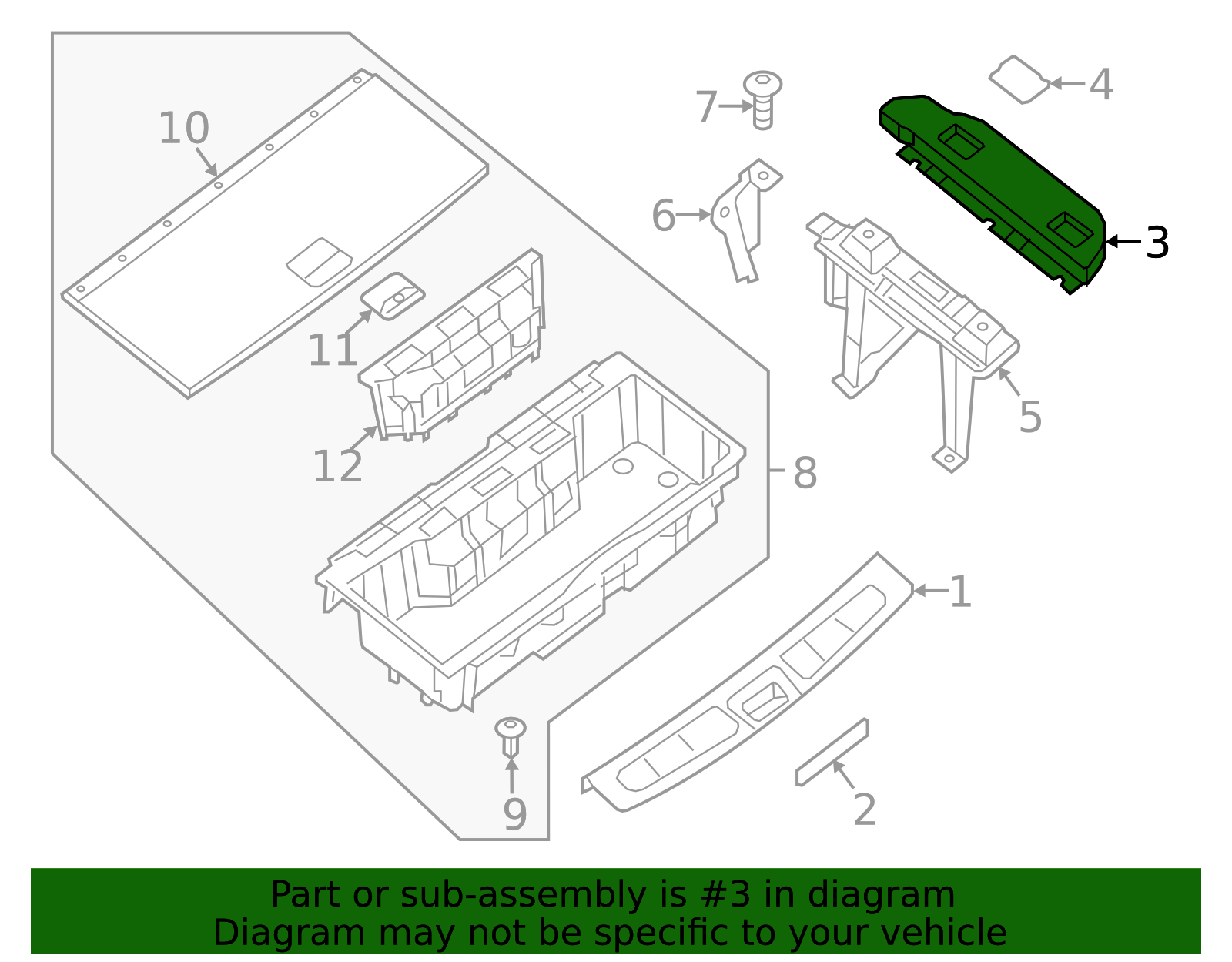 2013-2020 Nissan Pathfinder Side Trim 84907-3JA0A | QuirkParts