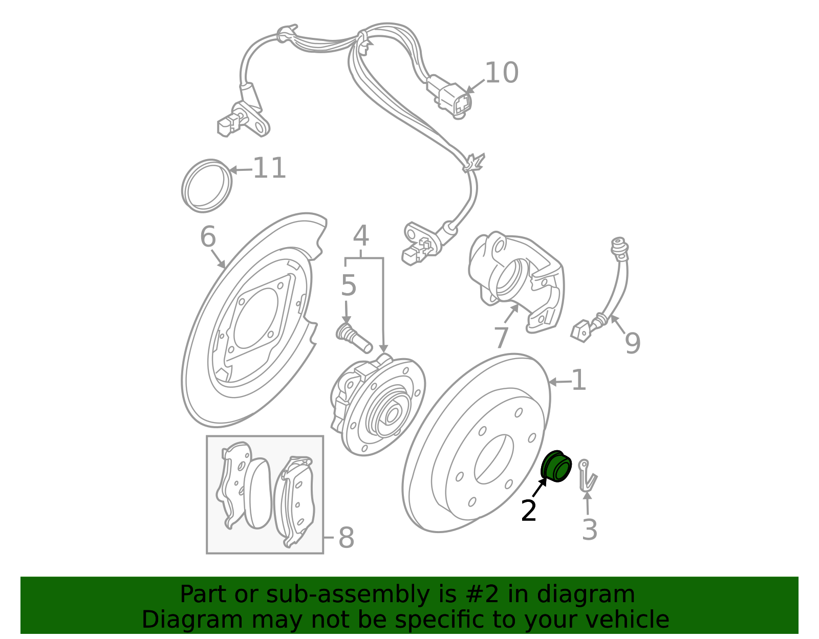 2008-2013 Nissan Knuckle Nut 01223-N004U | Nissan Parts Plus