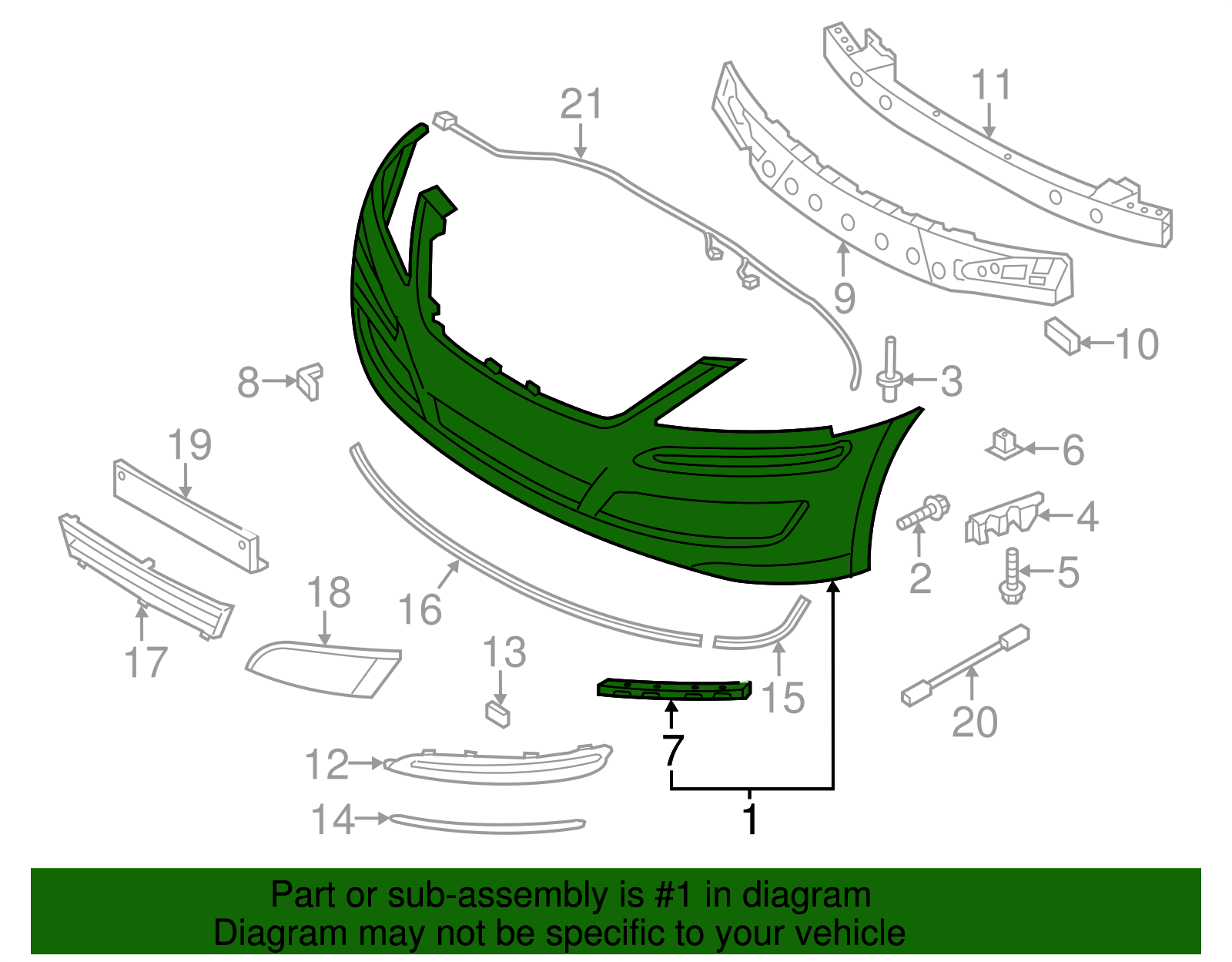 2011-2013 Hyundai Equus Bumper Cover 86540-3N010 | OEM Hyundai Parts
